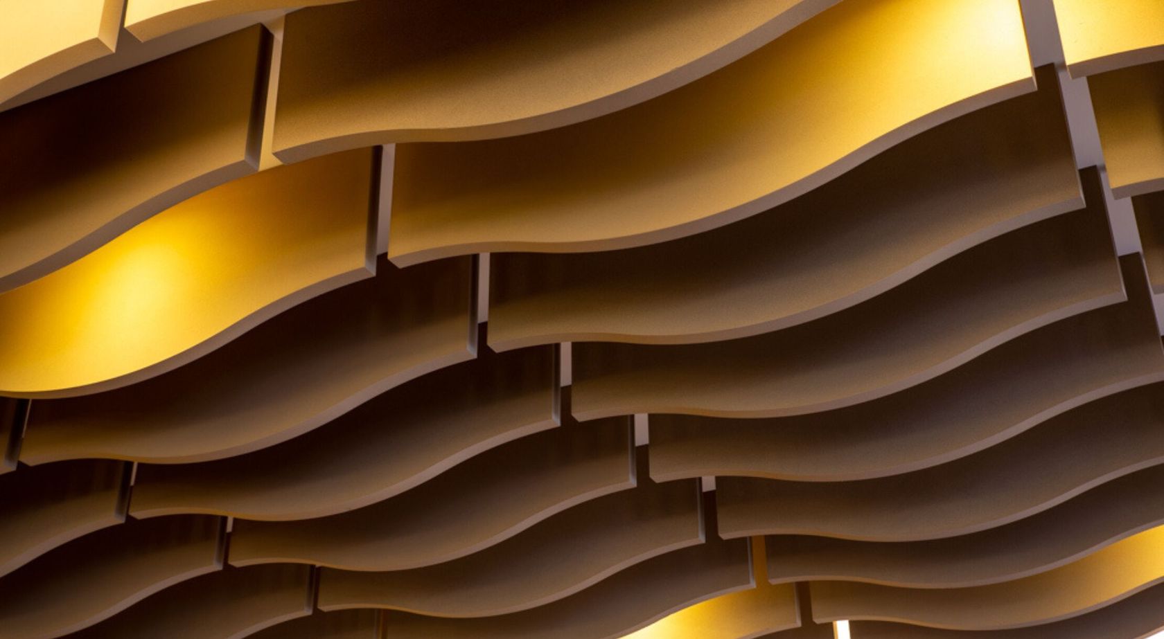 FOAM CURVED BAFFLE Melamine foam acoustic baffles By ECOcero