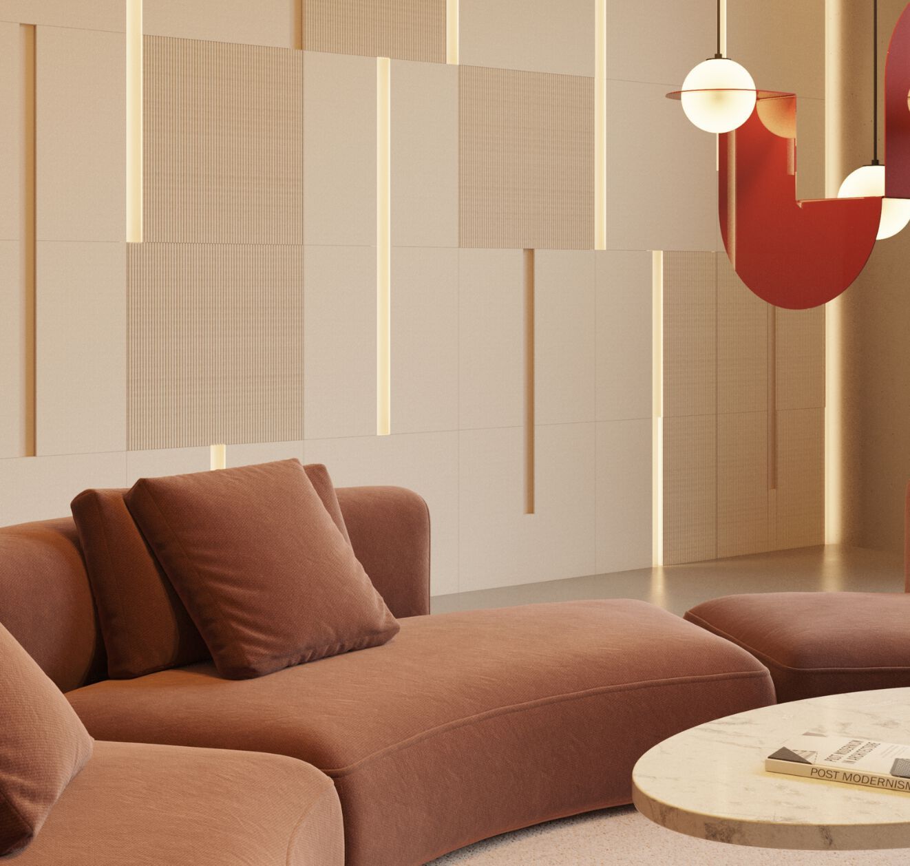 LUMOMESH Acoustic wall panel with Integrated Lighting By ECOcero