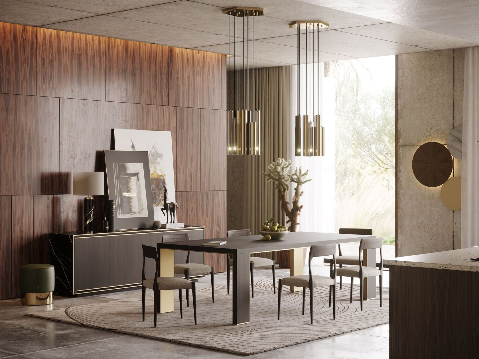 Oak dining table EDA By Laskasas