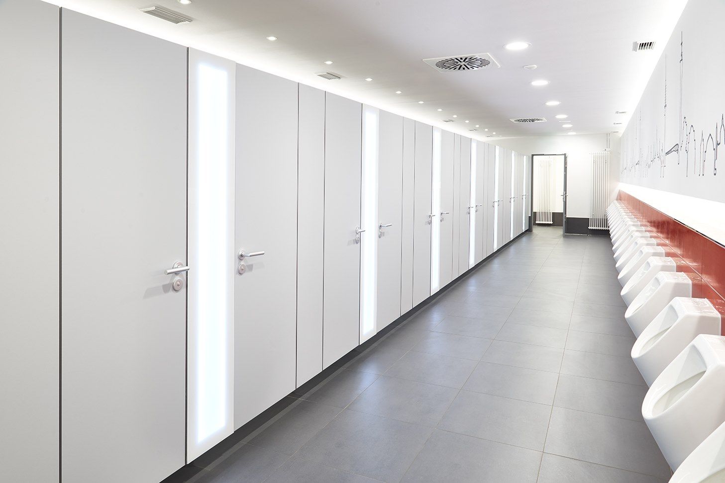 EF-3 JUMP HPL toilet partition By Schäfer Trennwandsysteme