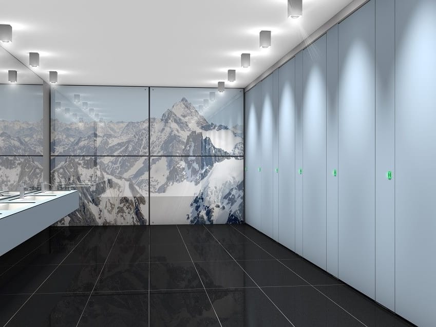 EF-3 LOOK & WAVE ALTUS Toilet partition walls with touch-free doors By ...