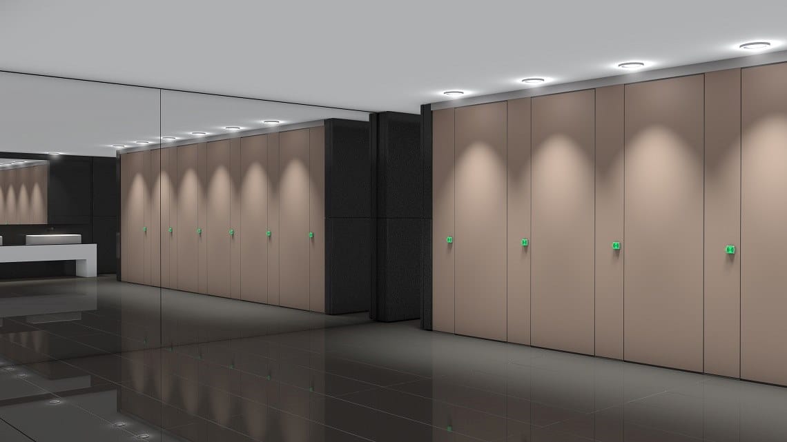 EF-3 LOOK & WAVE ALTUS Toilet partition walls with touch-free doors By ...