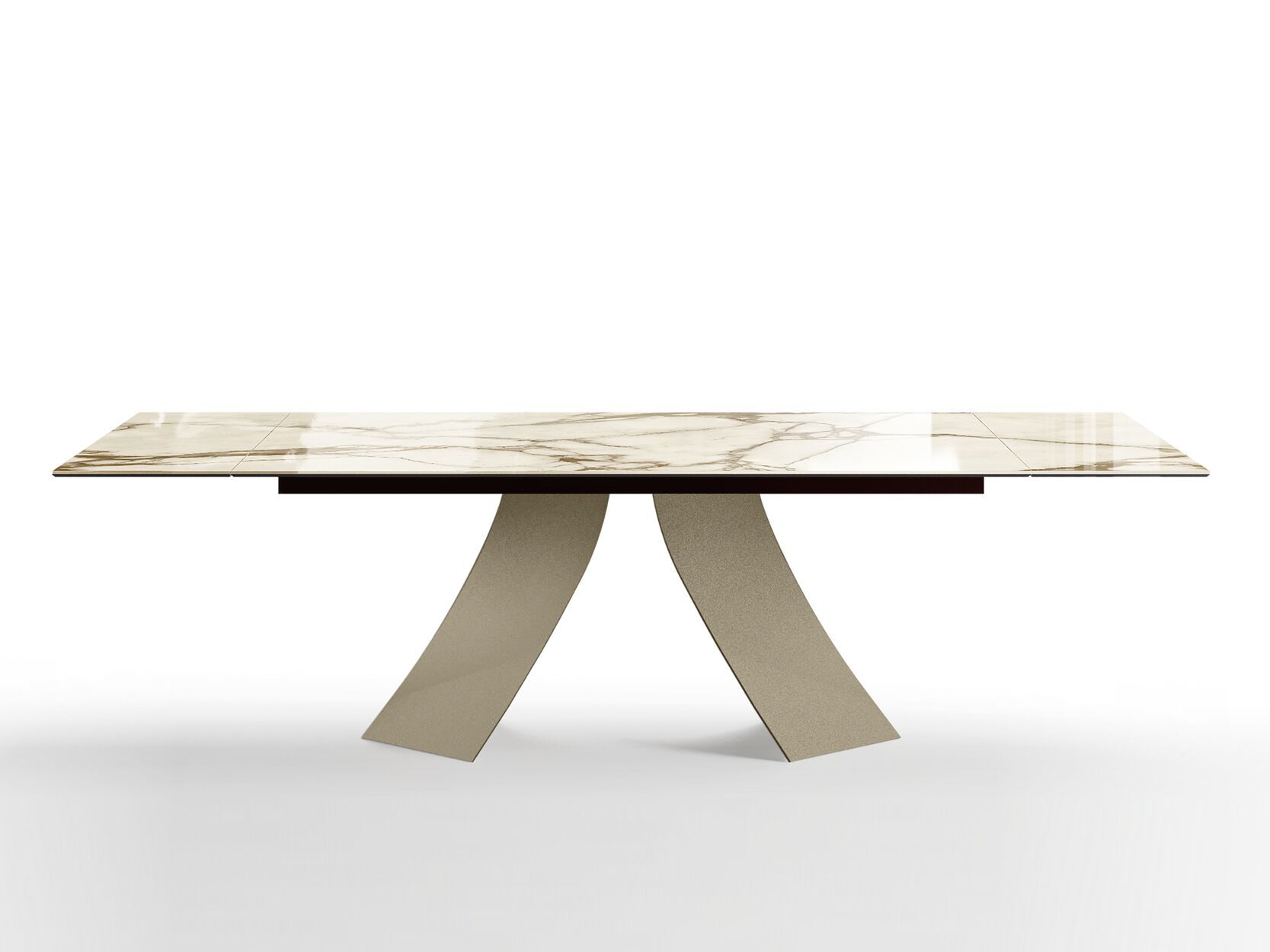 TWIST Extending rectangular ceramic table By EFORMA