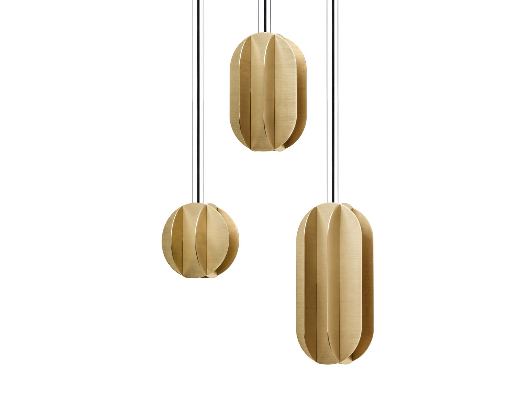 EL CS1 THREE LAMP SET LED brass pendant lamp By NOOM | design Kateryna ...
