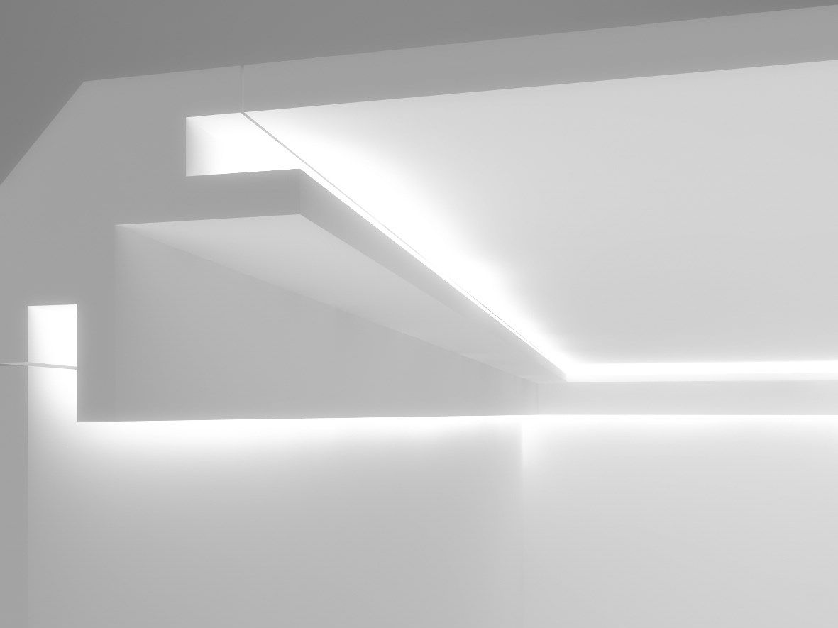 Semi-inset Linear lighting profile EL203 | Angular lighting profile By ...