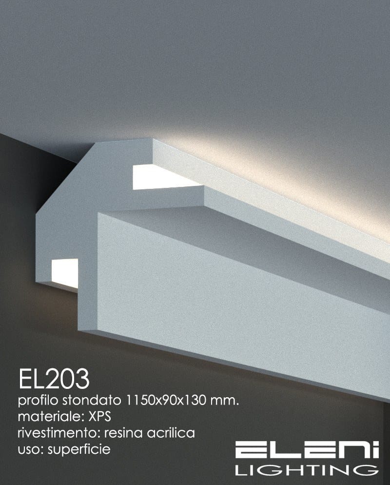 Semi-inset Linear lighting profile EL203 | Angular lighting profile By ...