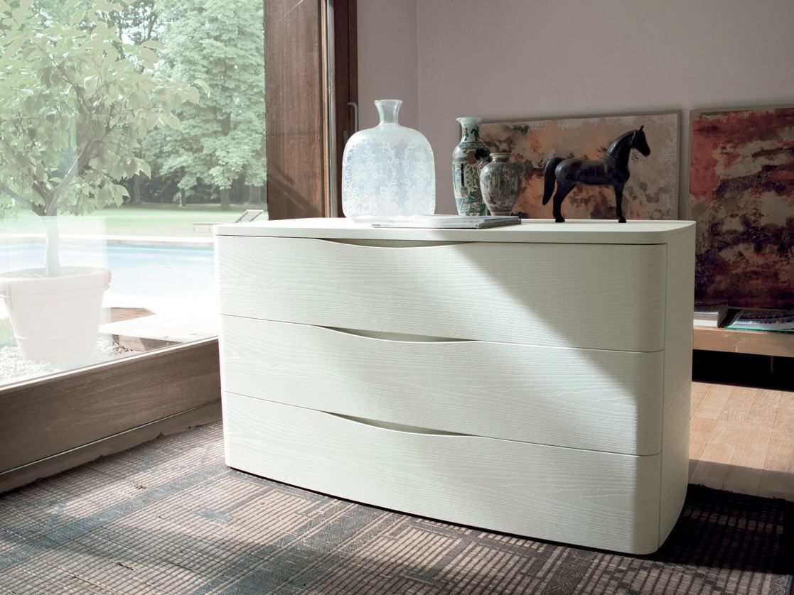 Wooden chest of drawers ELAN By Caccaro