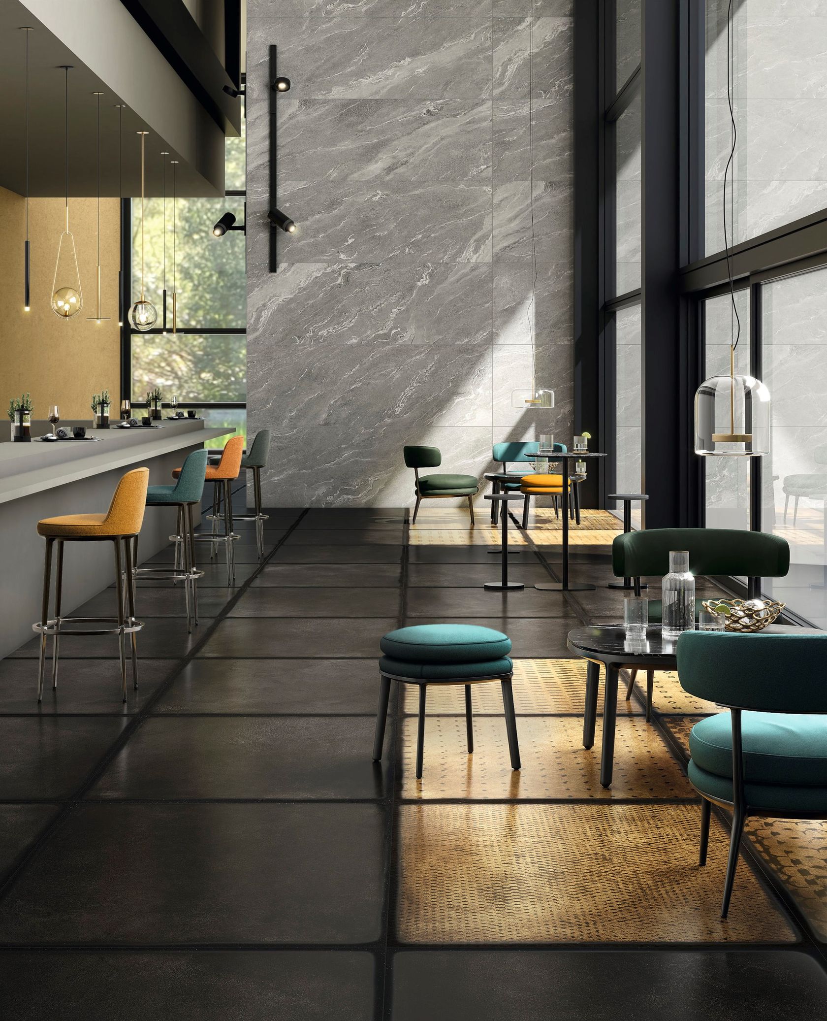 Porcelain stoneware wall/floor tiles ELEMENTI LAVA By Iris Ceramica