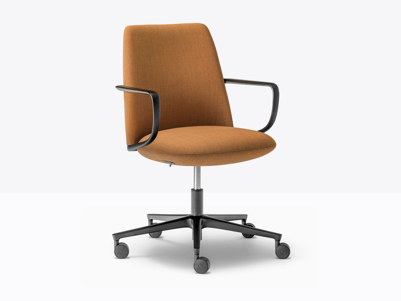 ELINOR LOW BACK 3756 Fabric office chair with armrests with 5-Spoke ...