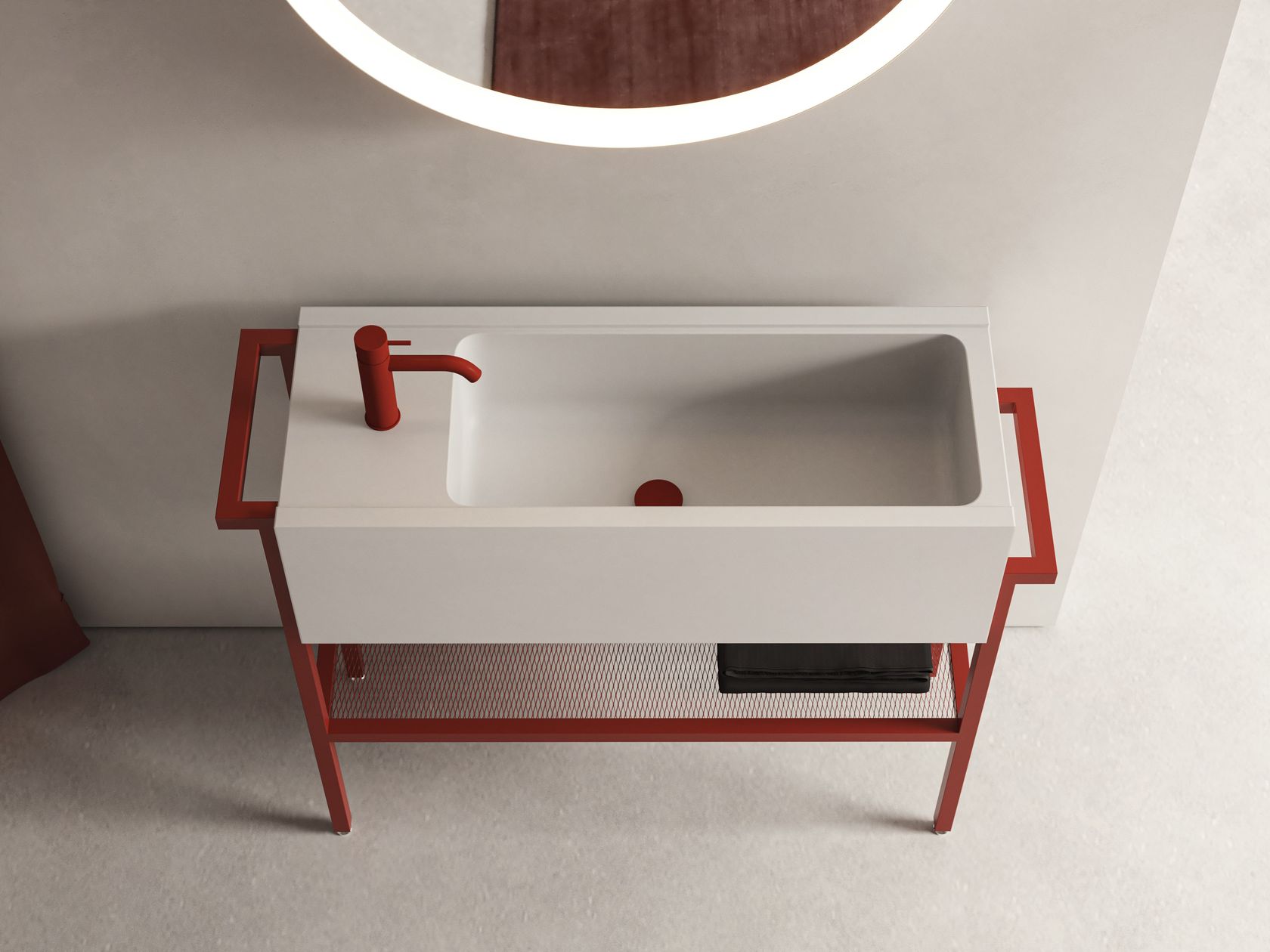 ELLEDUE Rectangular single concrete washbasin By Moab | design ...