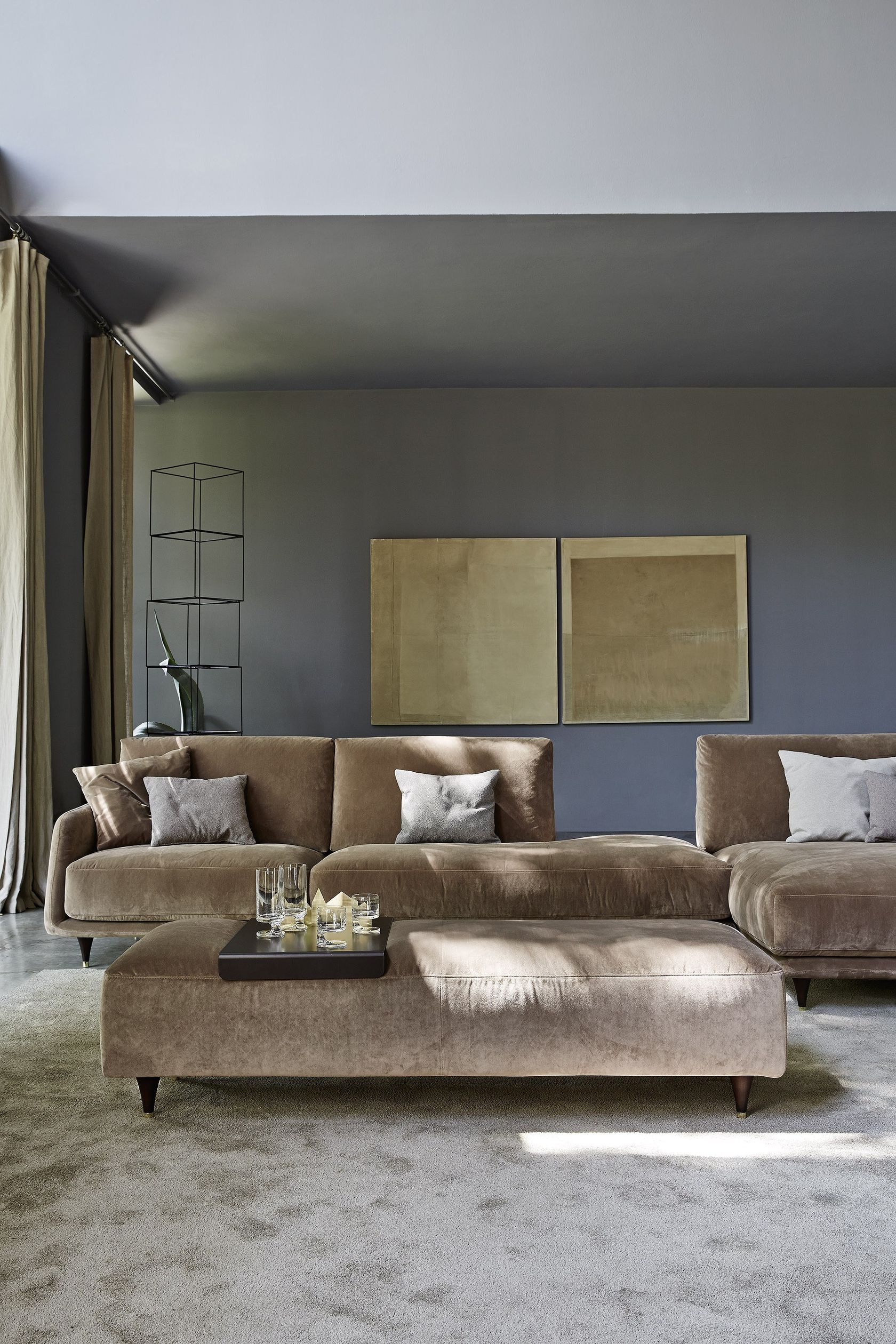 ELLIOT Sectional fabric sofa with chaise longue By Ditre Italia | design Stefano Spessotto ...