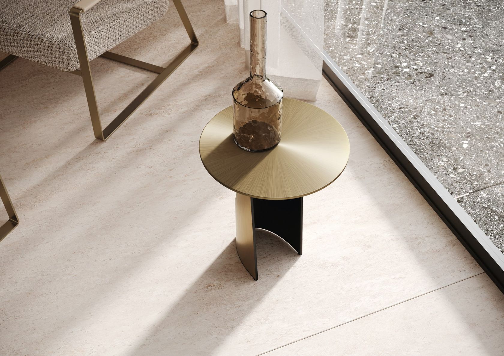 ELLIPSE | Coffee table Round metal coffee table By Paolo Castelli ...