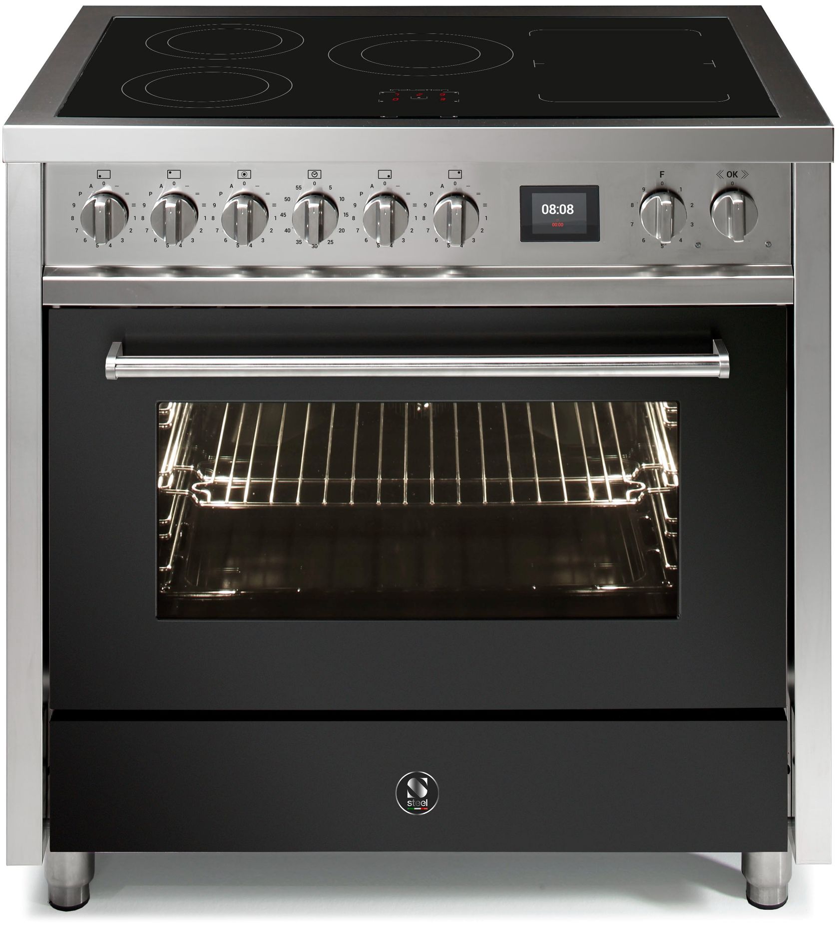 Stainless steel cooker ENFASI 90 ALL BLACK By Steel