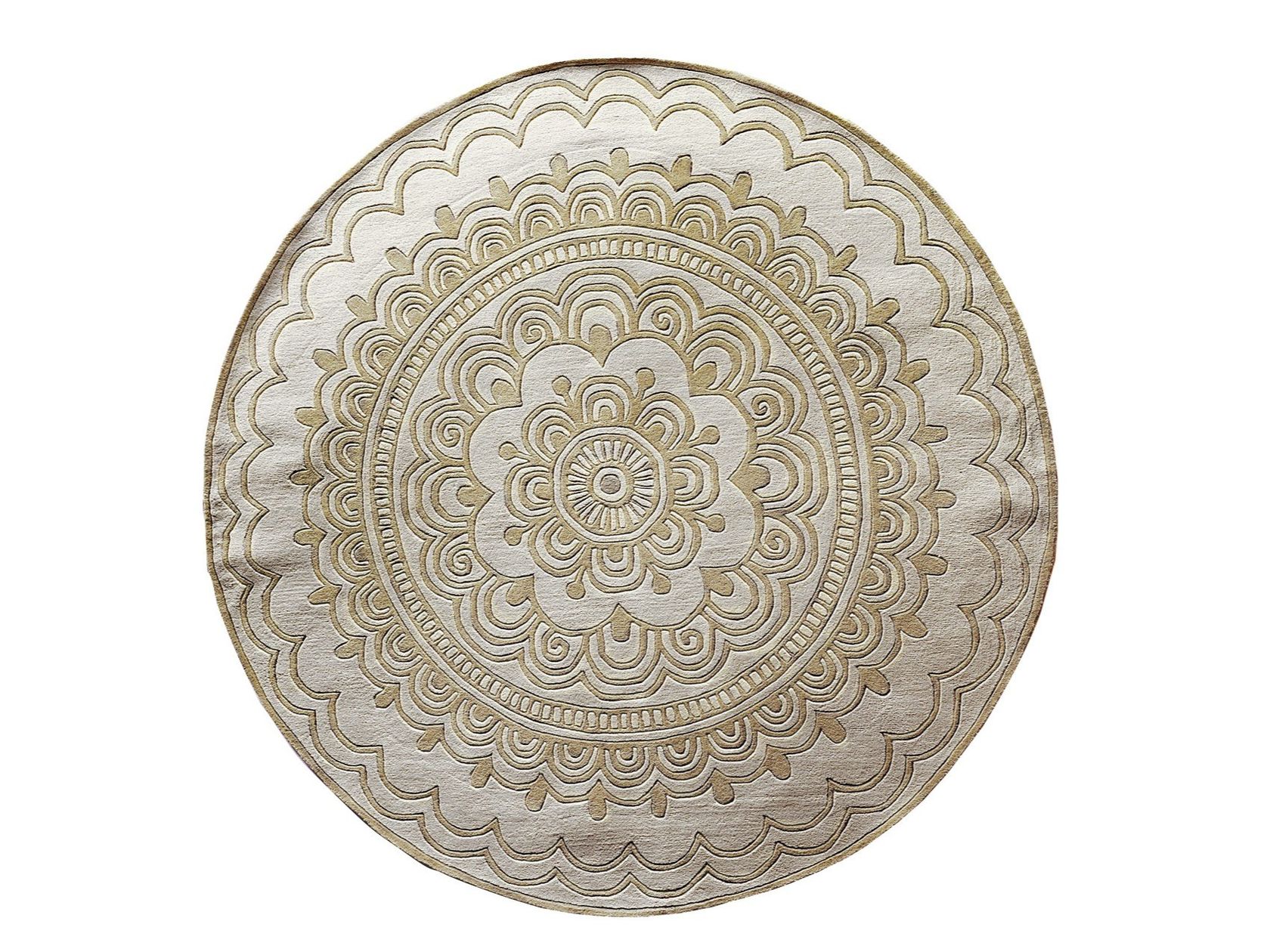 Patterned round rug ENNA By Carpet Edition design Sara Ferrari