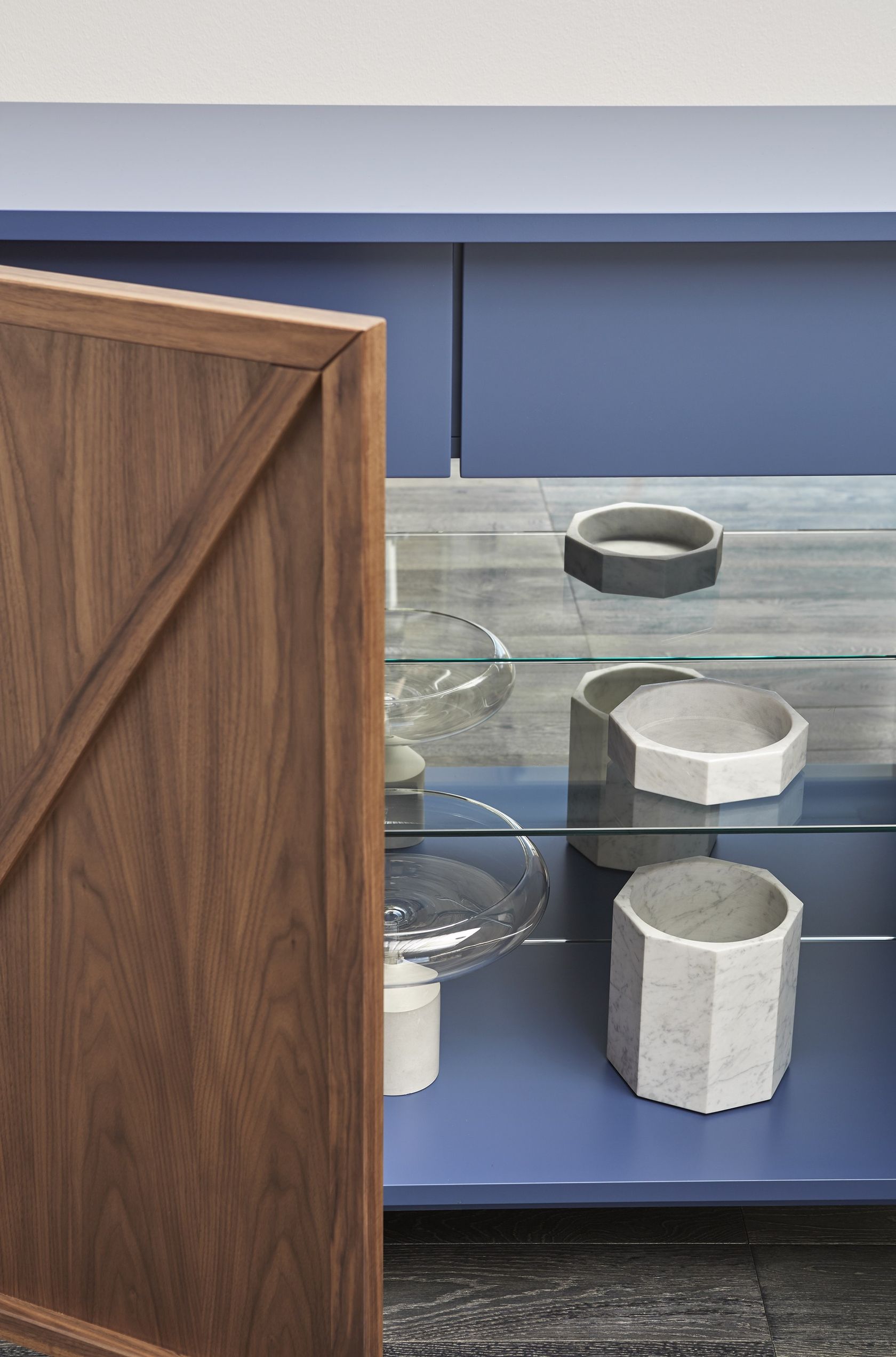 Oak sideboard with doors ENZA By Miniforms design E-ggs