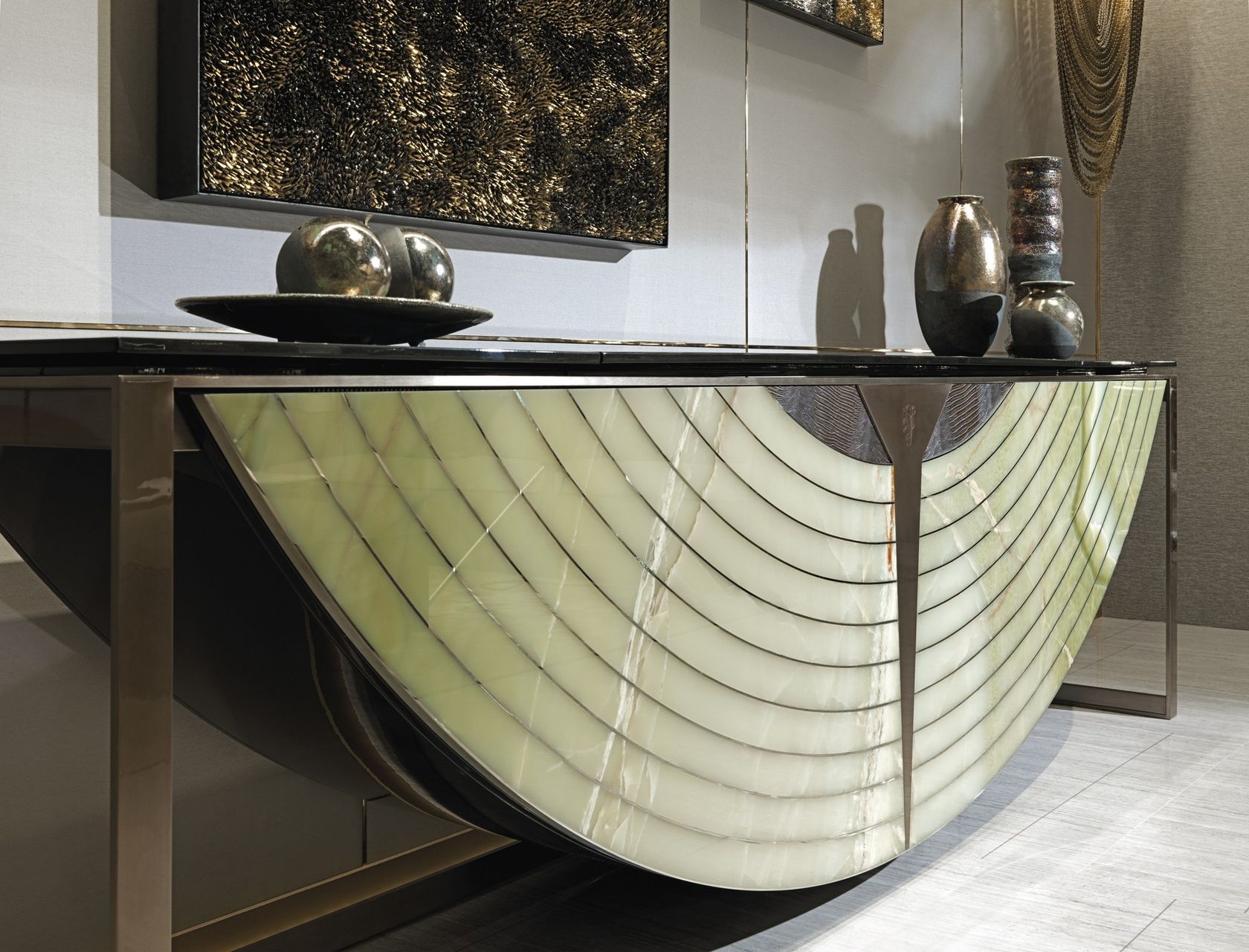 EQUNOX Marble console table / bar cabinet By Visionnaire | design Mauro ...