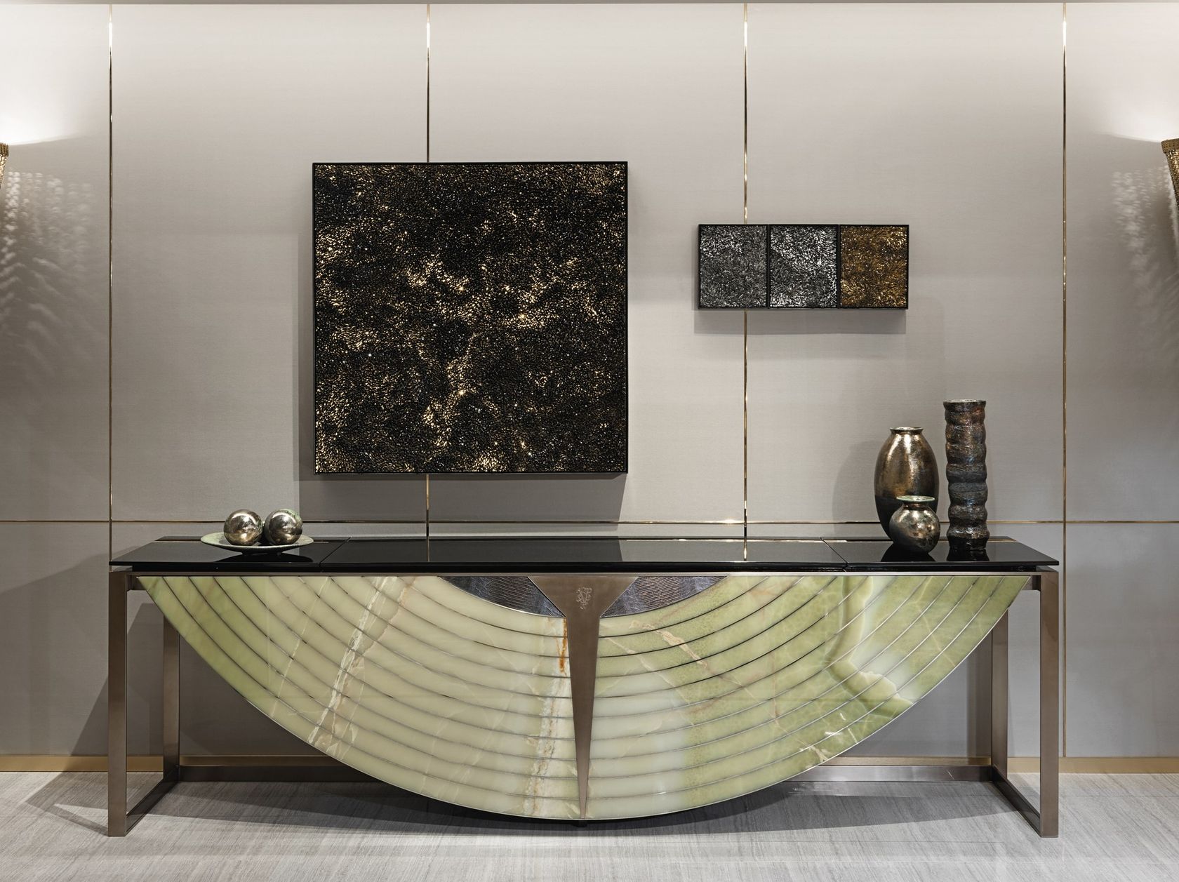 EQUNOX Marble console table / bar cabinet By Visionnaire | design Mauro ...