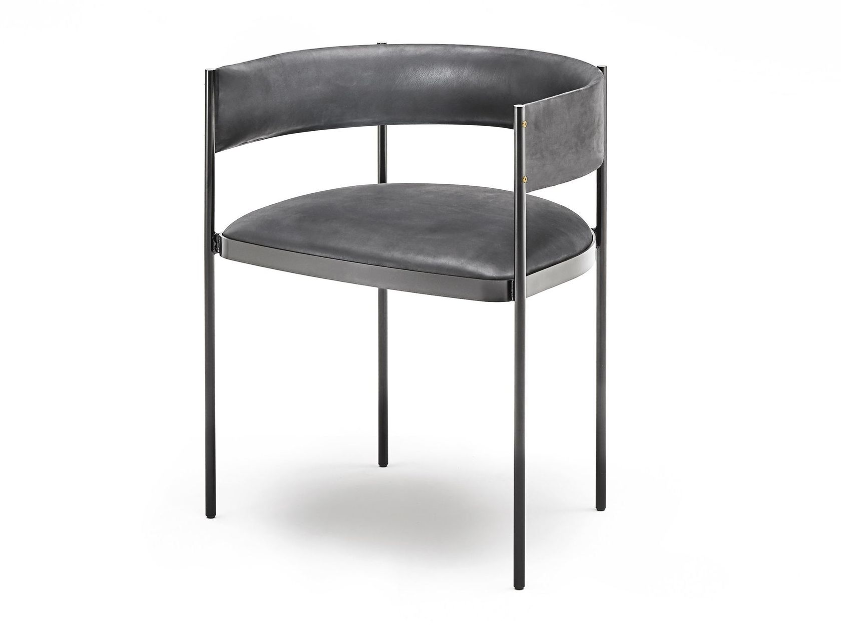 ERA Leather chair with armrests By Living Divani | design David Lopez ...