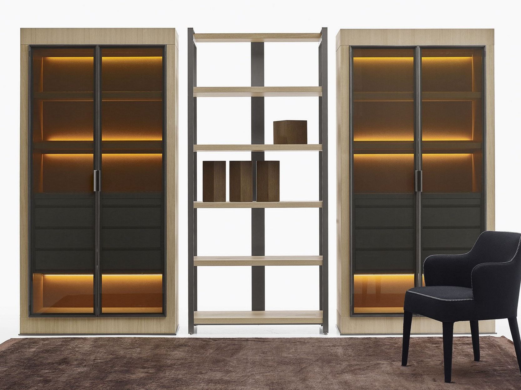 ERACLE | Display cabinet with integrated lighting By Maxalto design ...