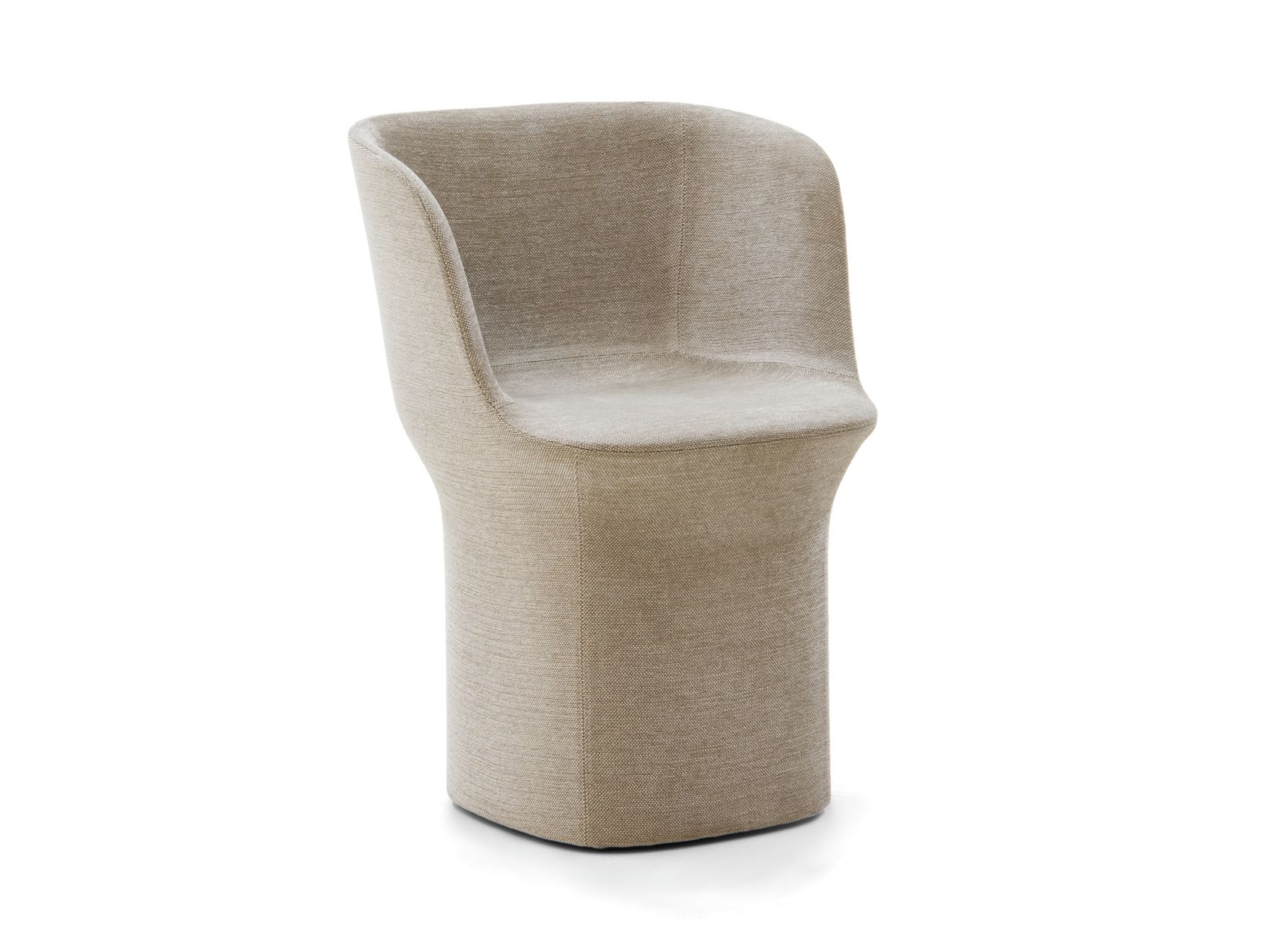 ESSE Swivel easy chair with removable cover By PIANCA