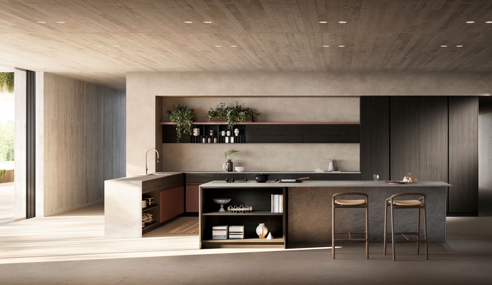 ESSENCE | Kitchen with peninsula Essence Collection By TONCELLI