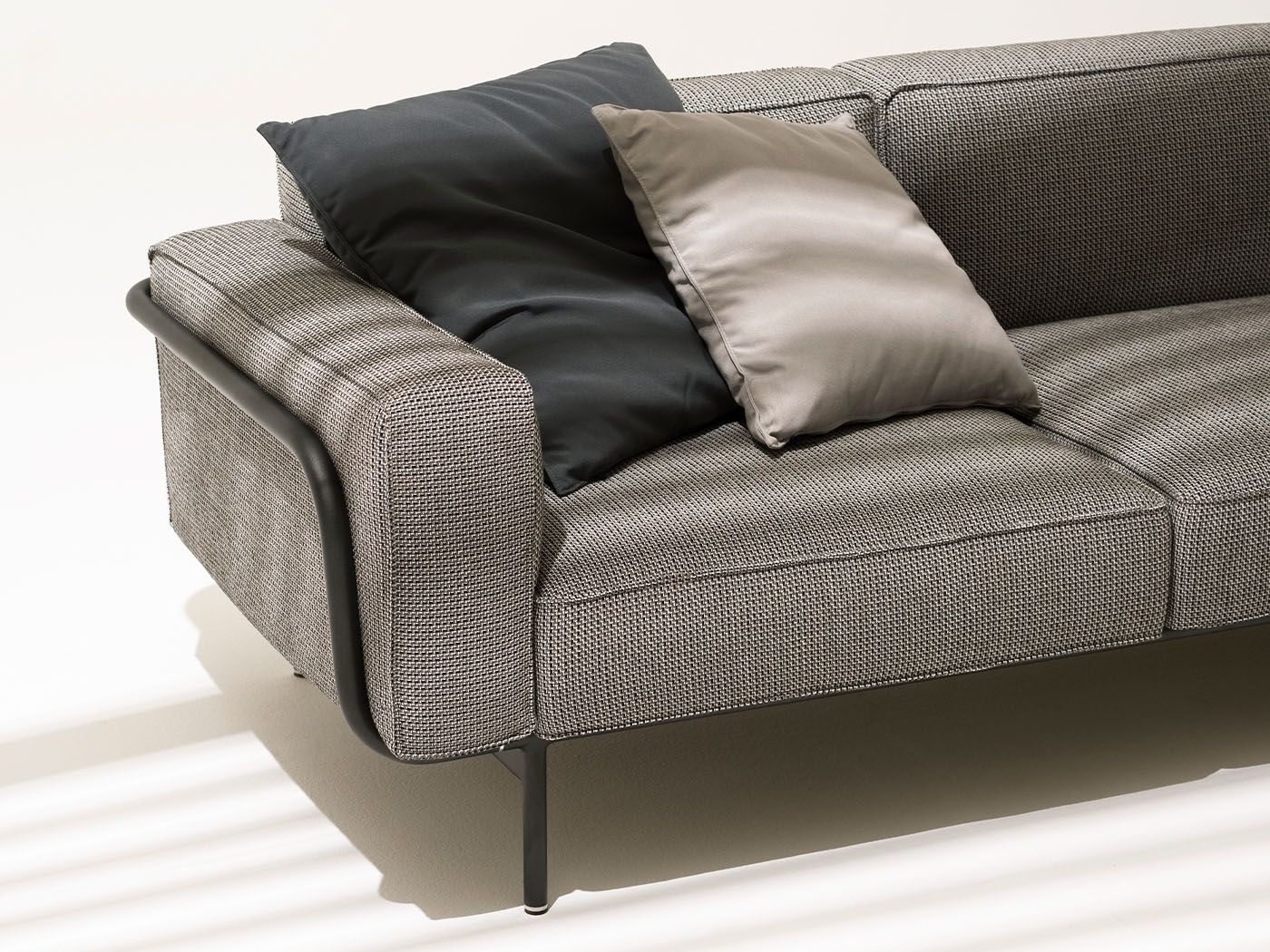 ESTENDO Modular corner fabric garden sofa with chaise longue By RODA ...