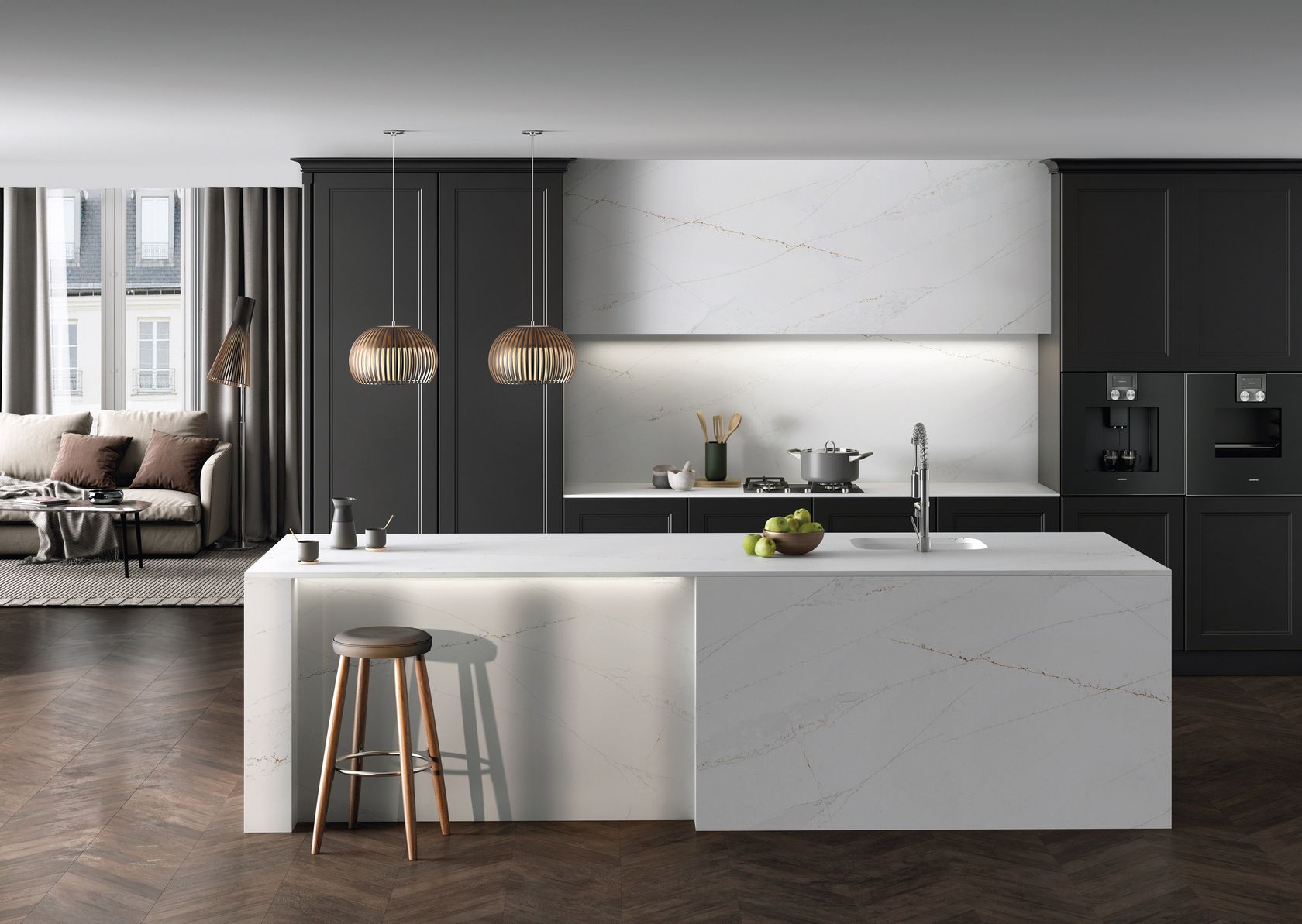 Silestone® wall tiles with marble effect ETHERAL GLOW SILESTONE ...