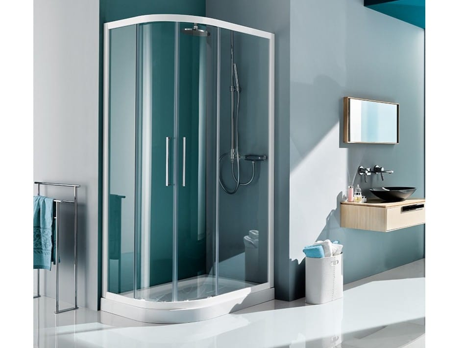 EUROPA | Shower cabin Rectangular shower cabin with sliding door By Samo