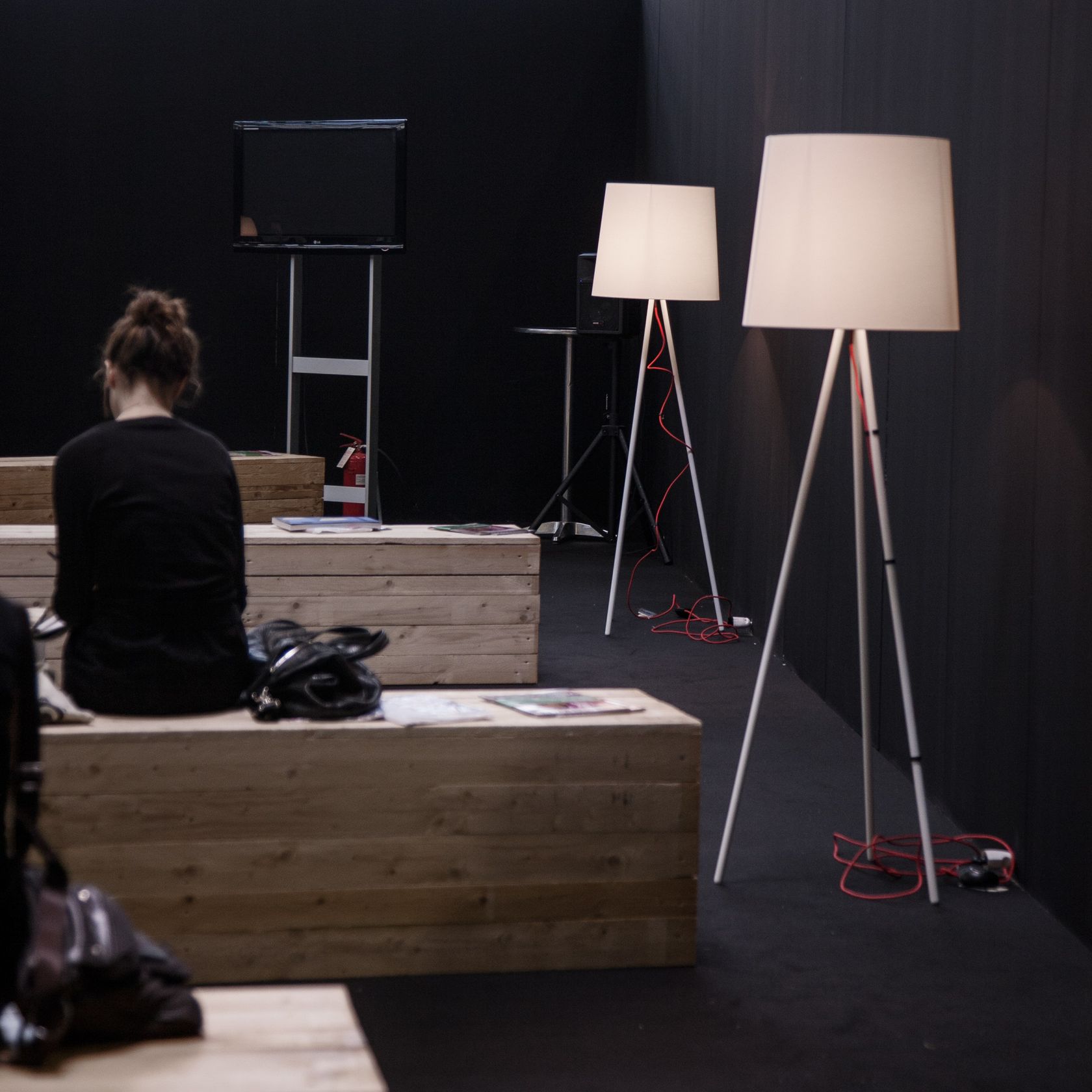 EVA | Fabric floor lamp By Martinelli Luce design Emiliana Martinelli