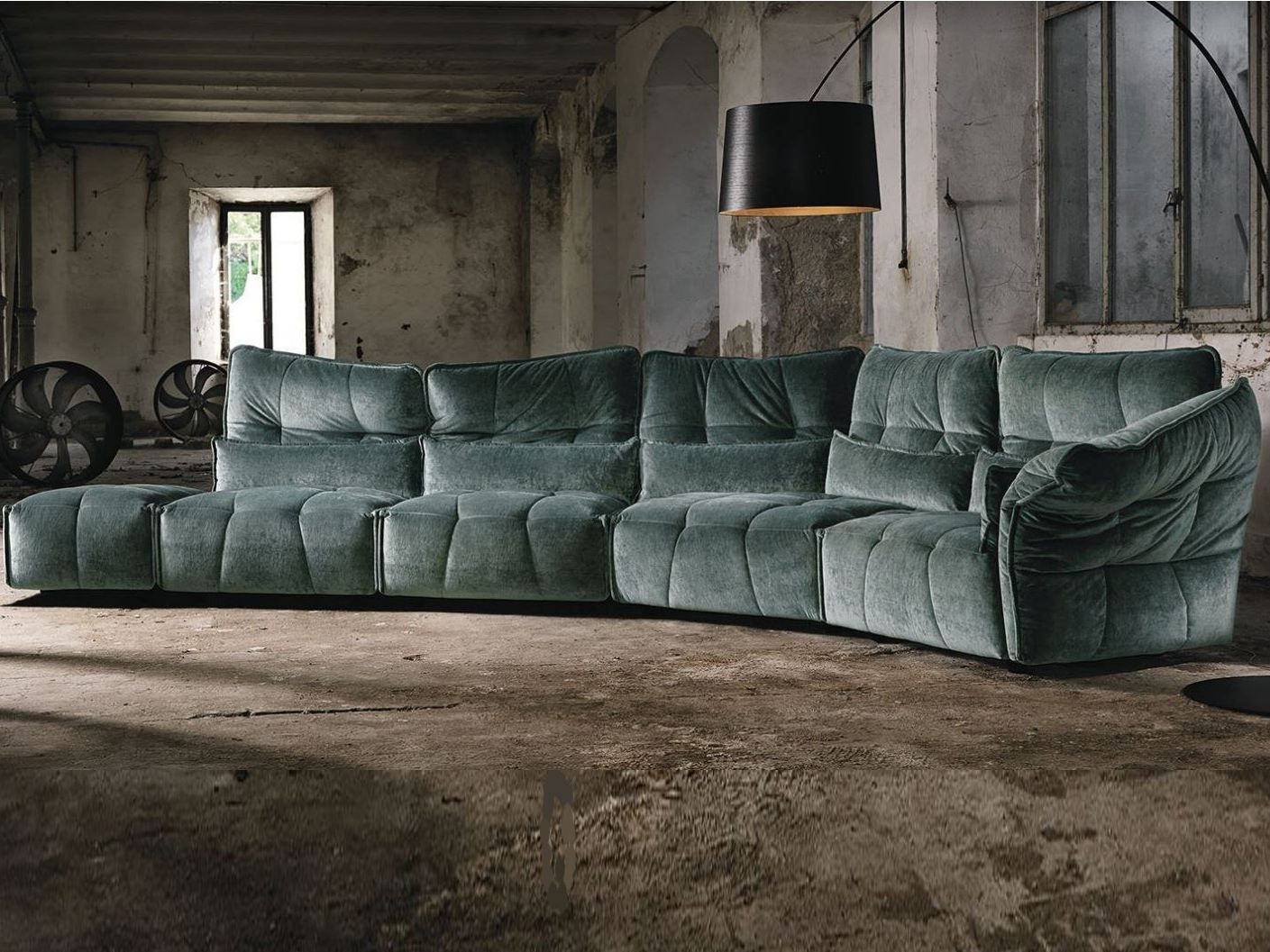 Sectional velvet sofa EVER By Max Divani