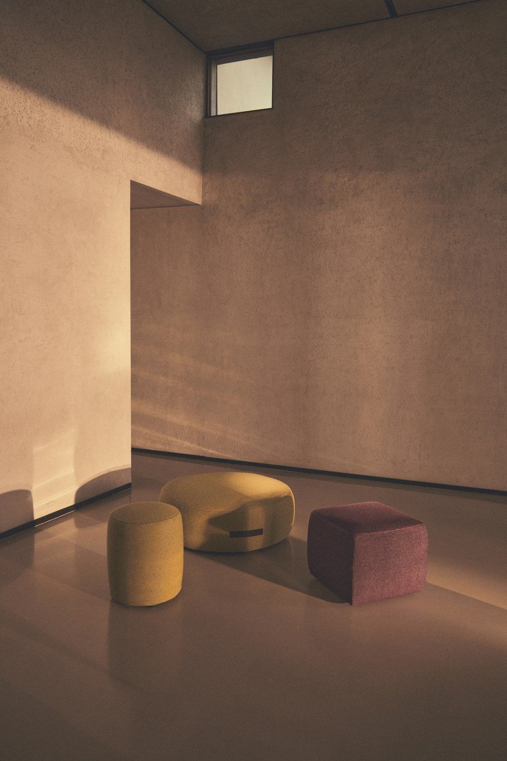 EVERYDAY LIFE POUF | Round pouf By DE PADOVA design Paul Smith