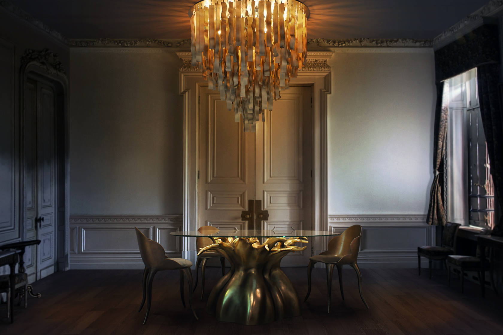 LED fiberglass ceiling lamp EVOKE By KARPA