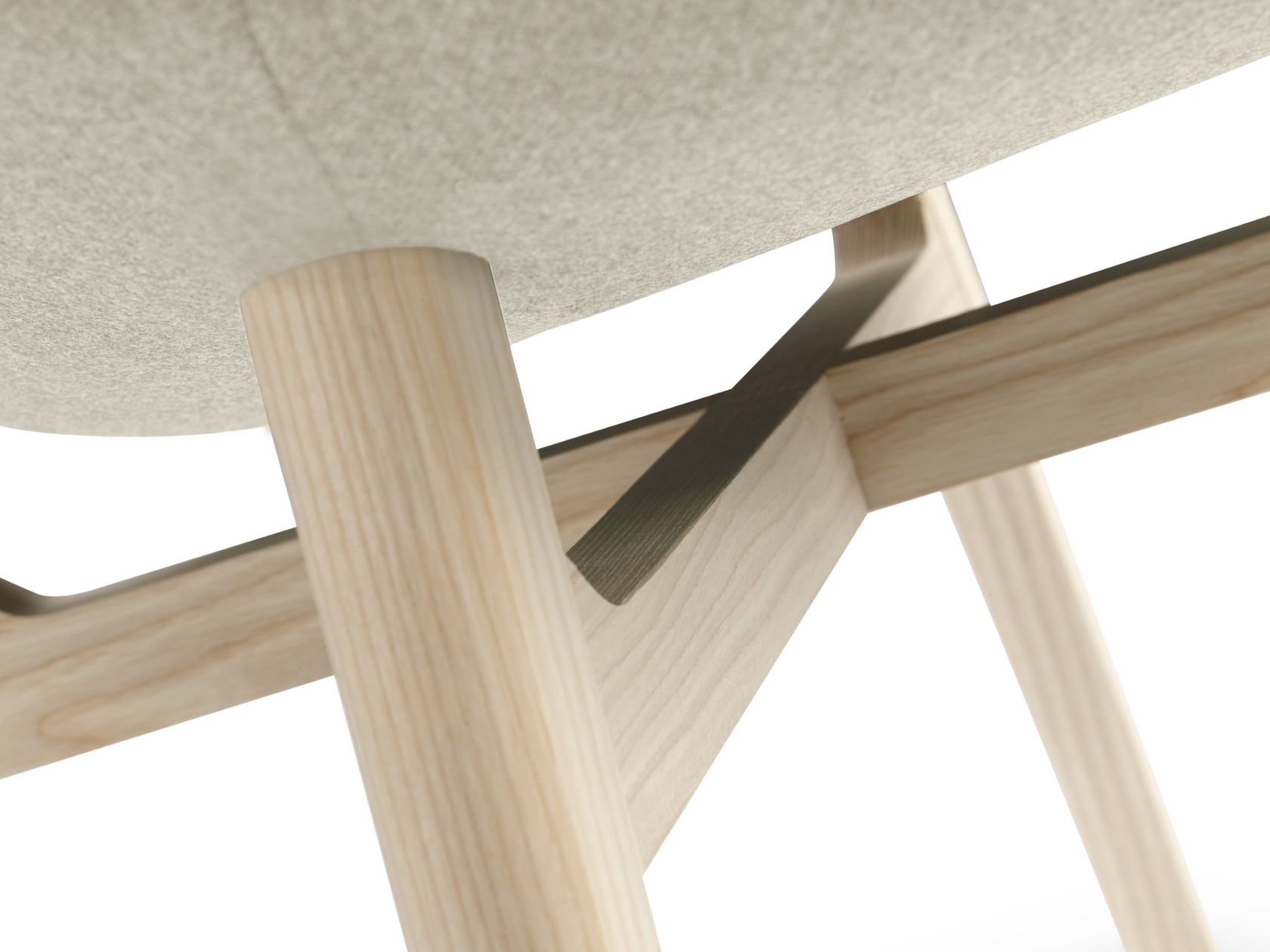 EZY WOOD LOW Upholstered fabric chair By Offecct | design Christophe Pillet