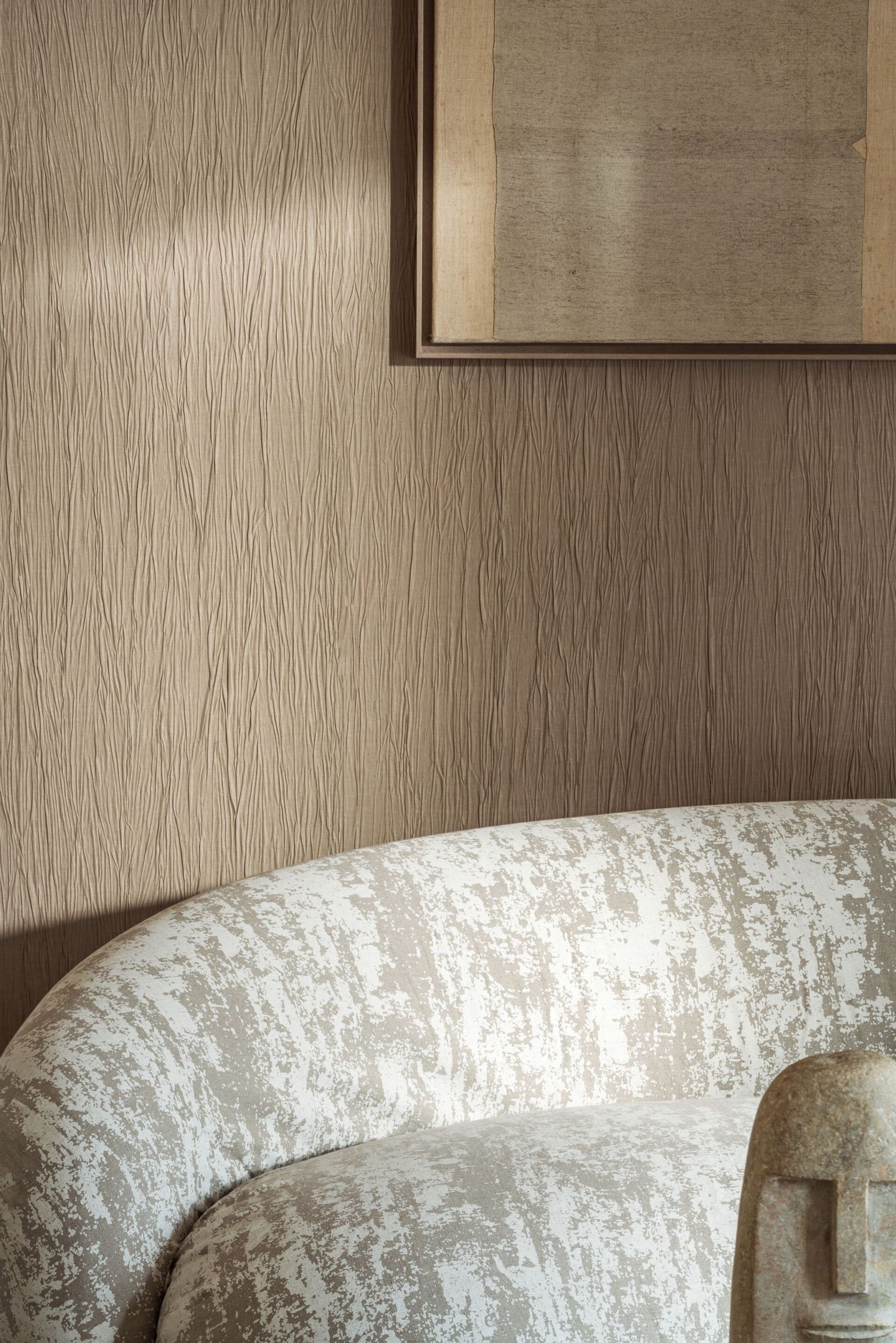 LIN PLÂTRÉ - HIMALAYA 布料 By Élitis