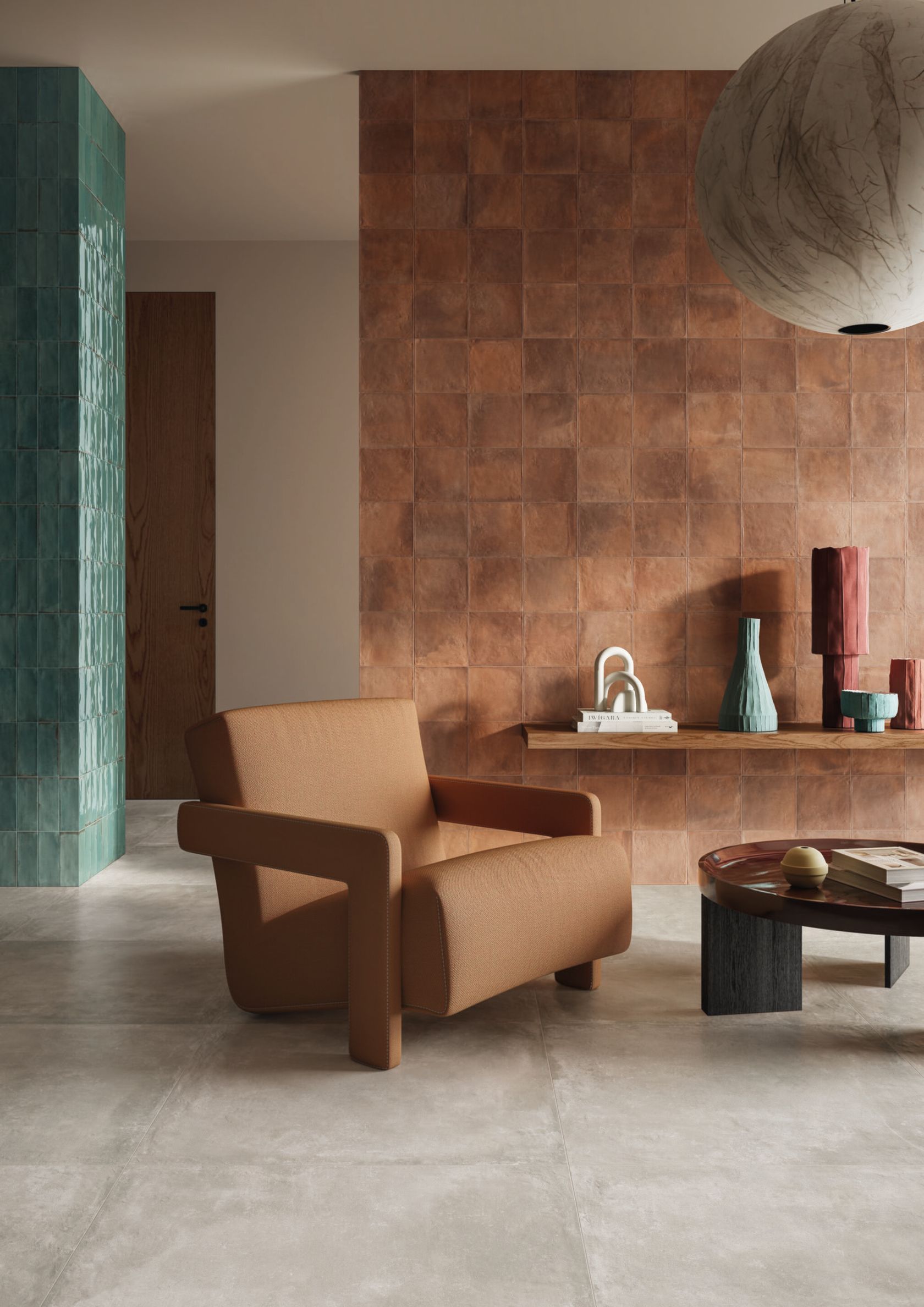 FORME TERRACOTTA Porcelain stoneware wall tiles with terracotta effect ...