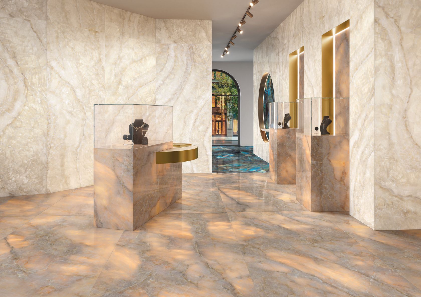 TELE DI MARMO LUMIA GOLDEN AMBRA Flooring By EmilCeramica