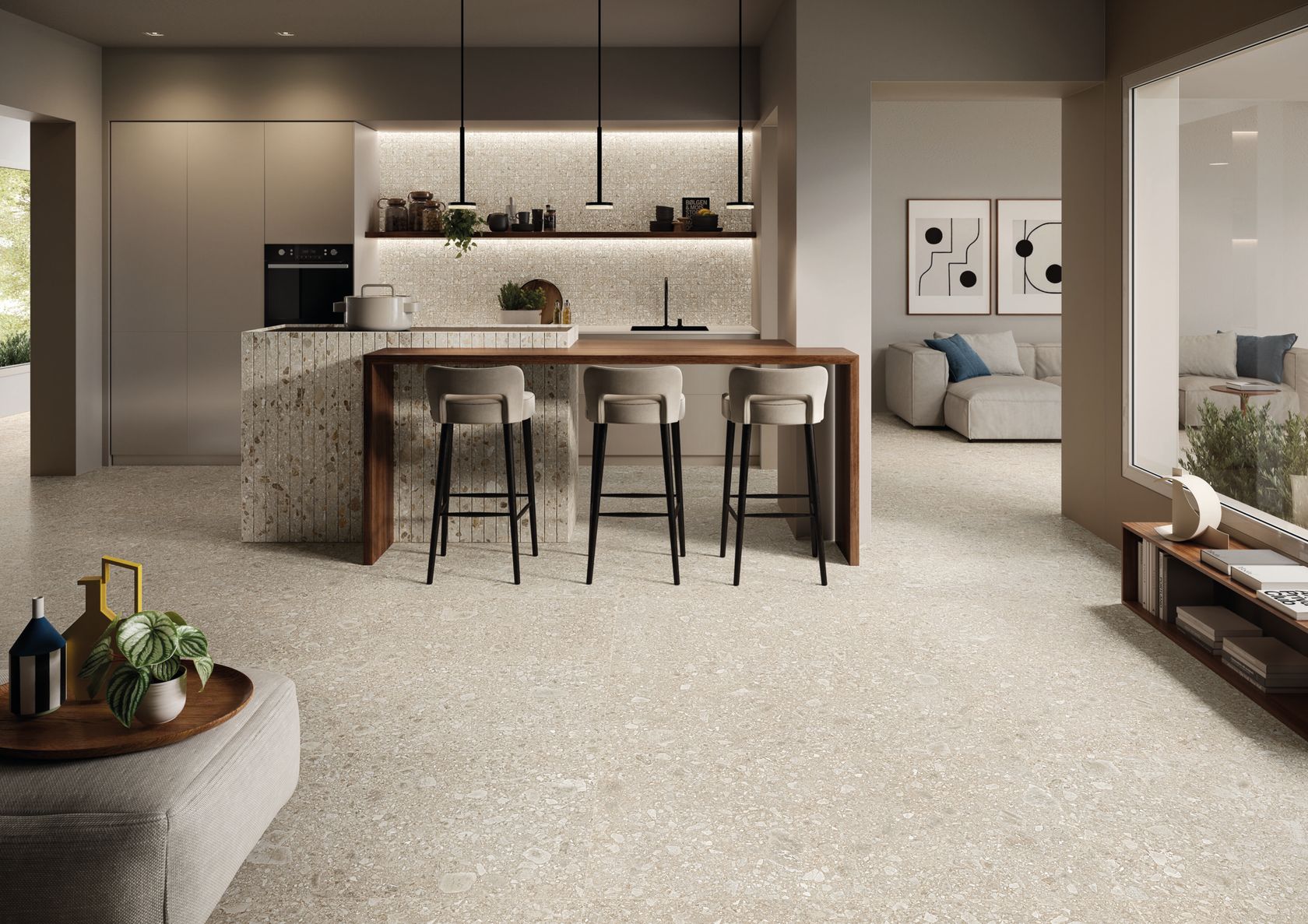 LOMBARDA SABBIA Porcelain stoneware wall/floor tiles By Ergon