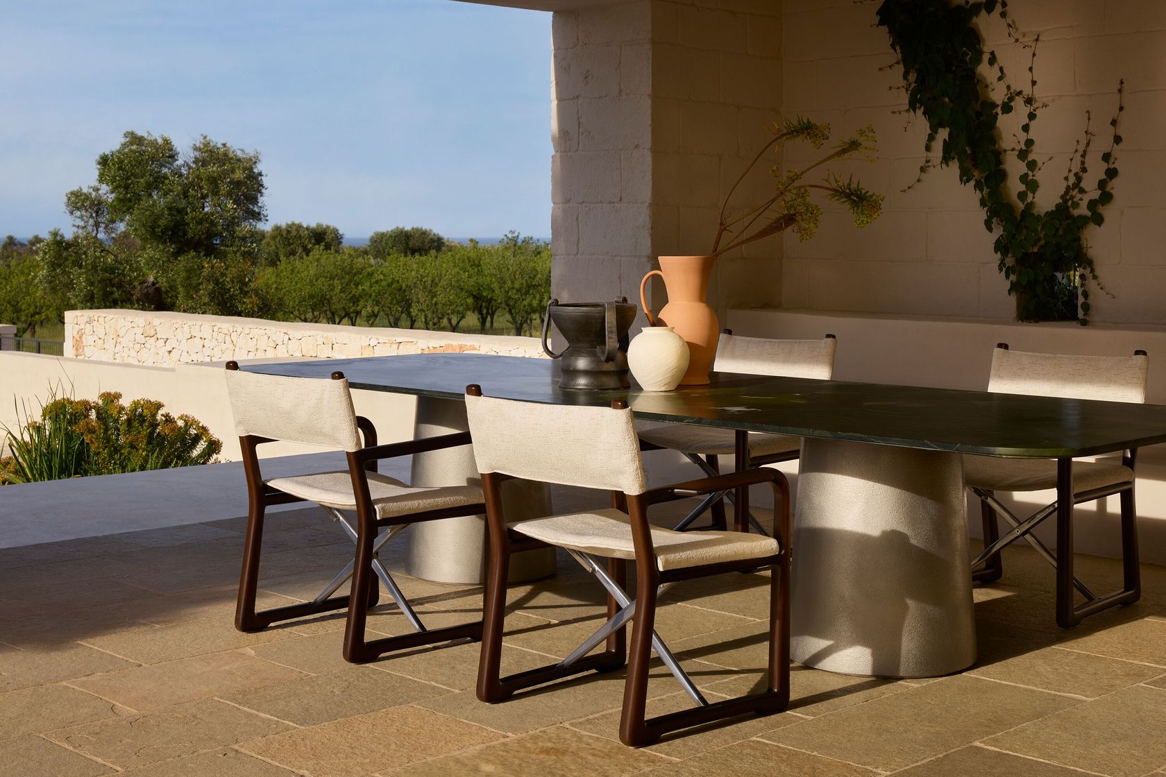 ETNA Rectangular marble table By Exteta