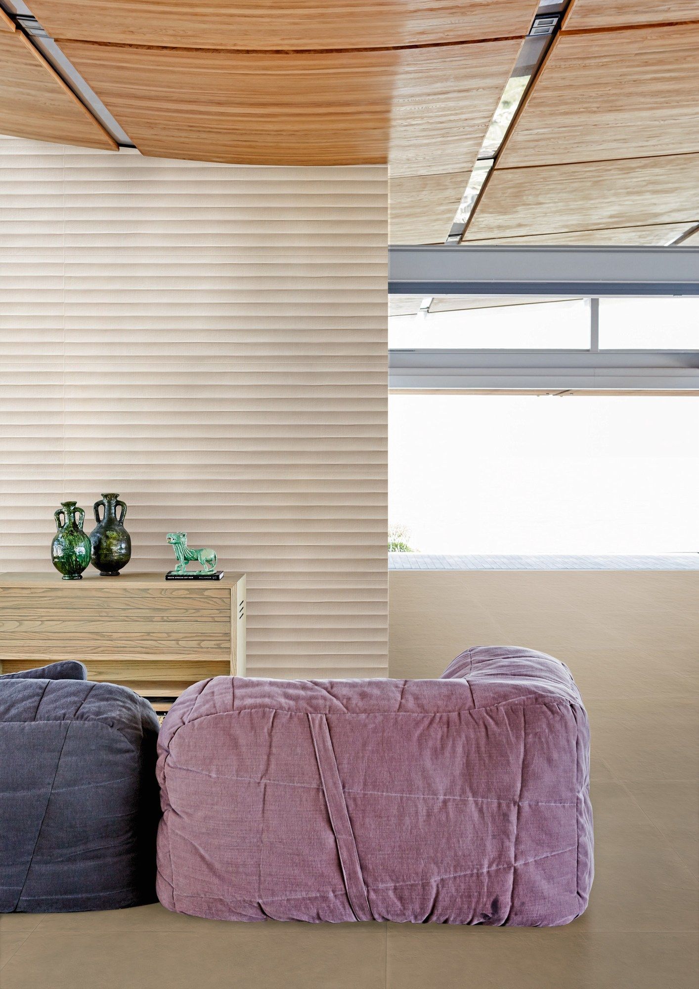 Indoor ceramic wall tiles with textile effect FABRIC By MARAZZI