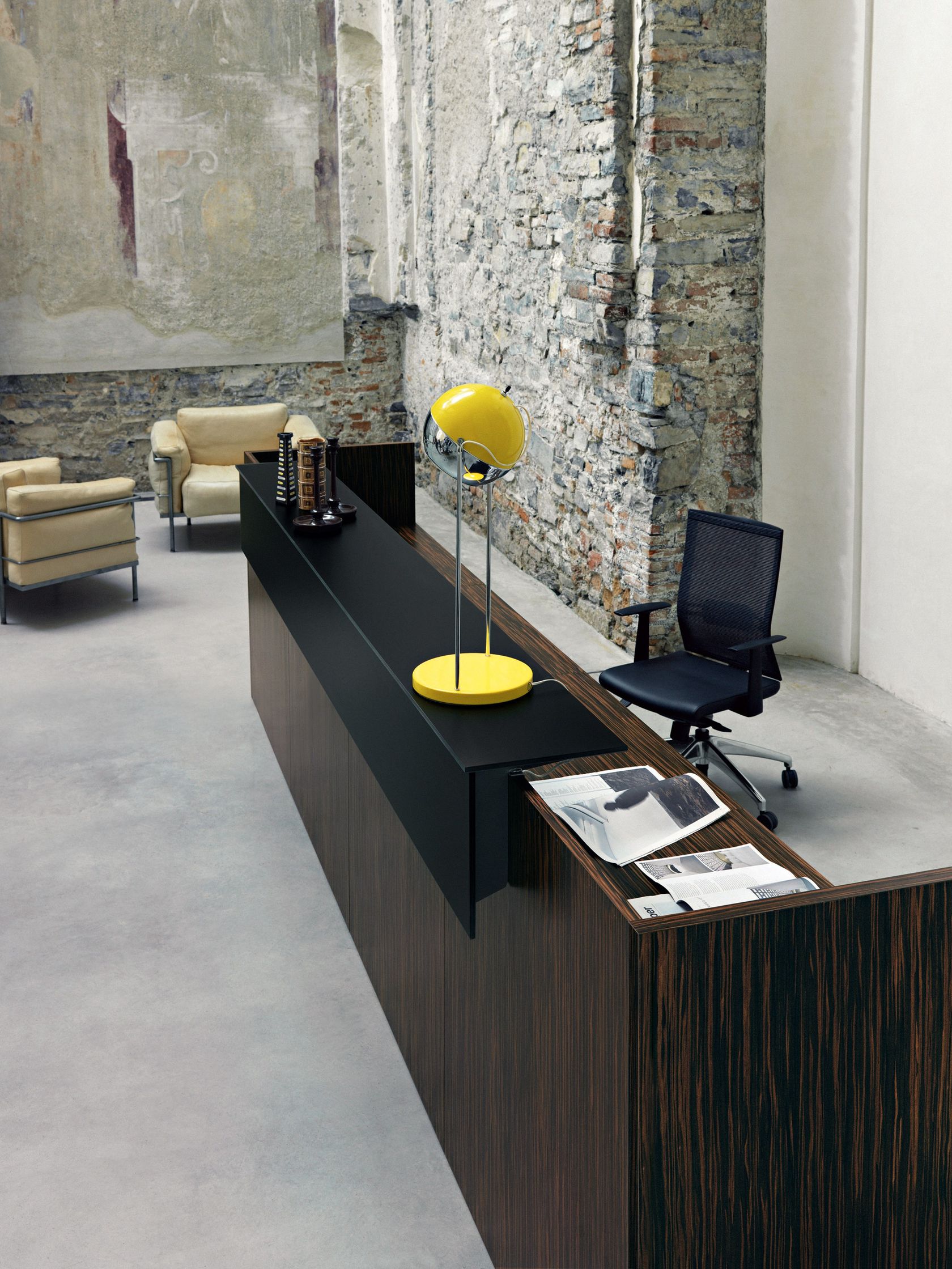 Banque d'accueil en bois FACTORY By Sinetica design Baldanzi & Novelli