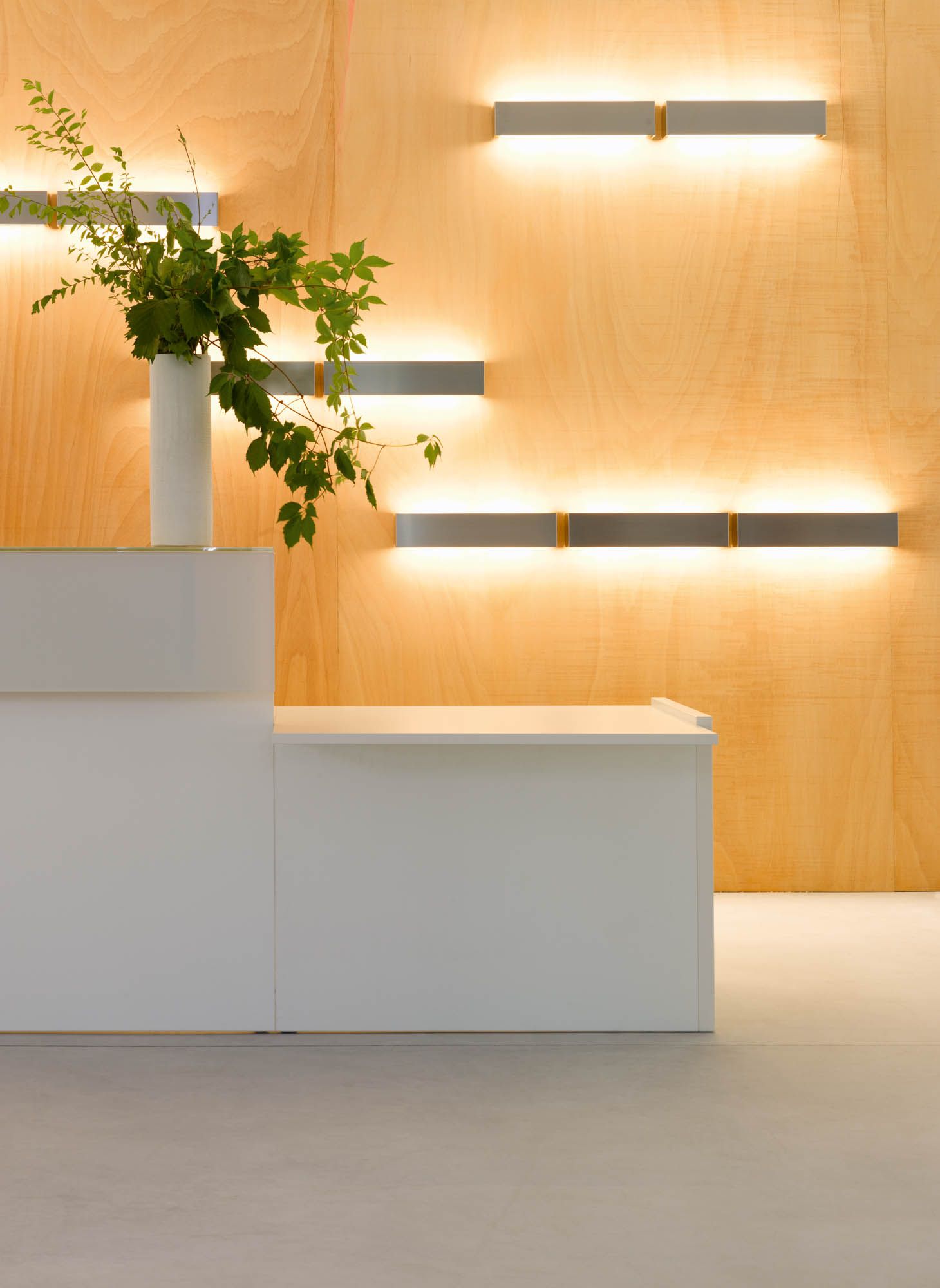 Wooden reception desk FACTORY By Sinetica design Baldanzi & Novelli
