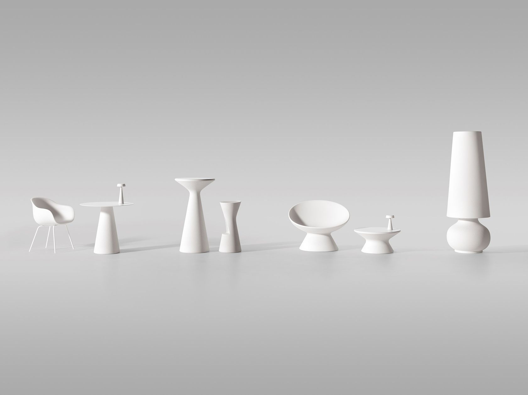 FADE LED cordless polyethylene table lamp By Plust | design Marco Gregori