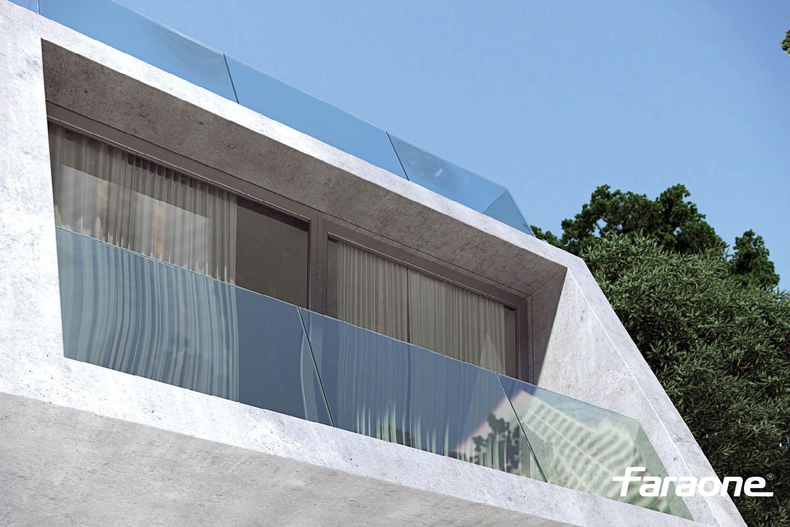 Parapetto in vetro NINFA - FARAONE - Edilportale