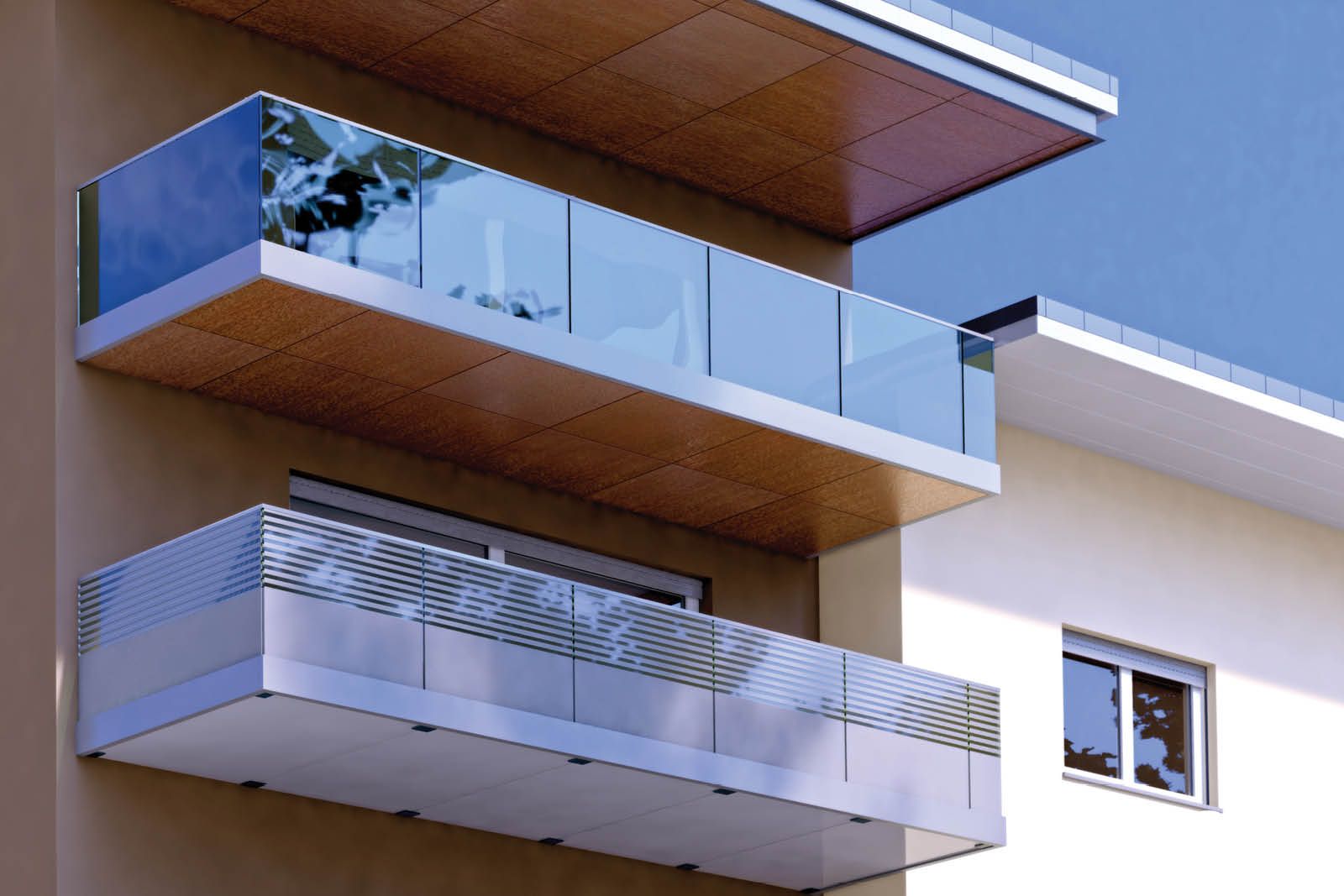 Parapetto in vetro NINFA - FARAONE - Edilportale