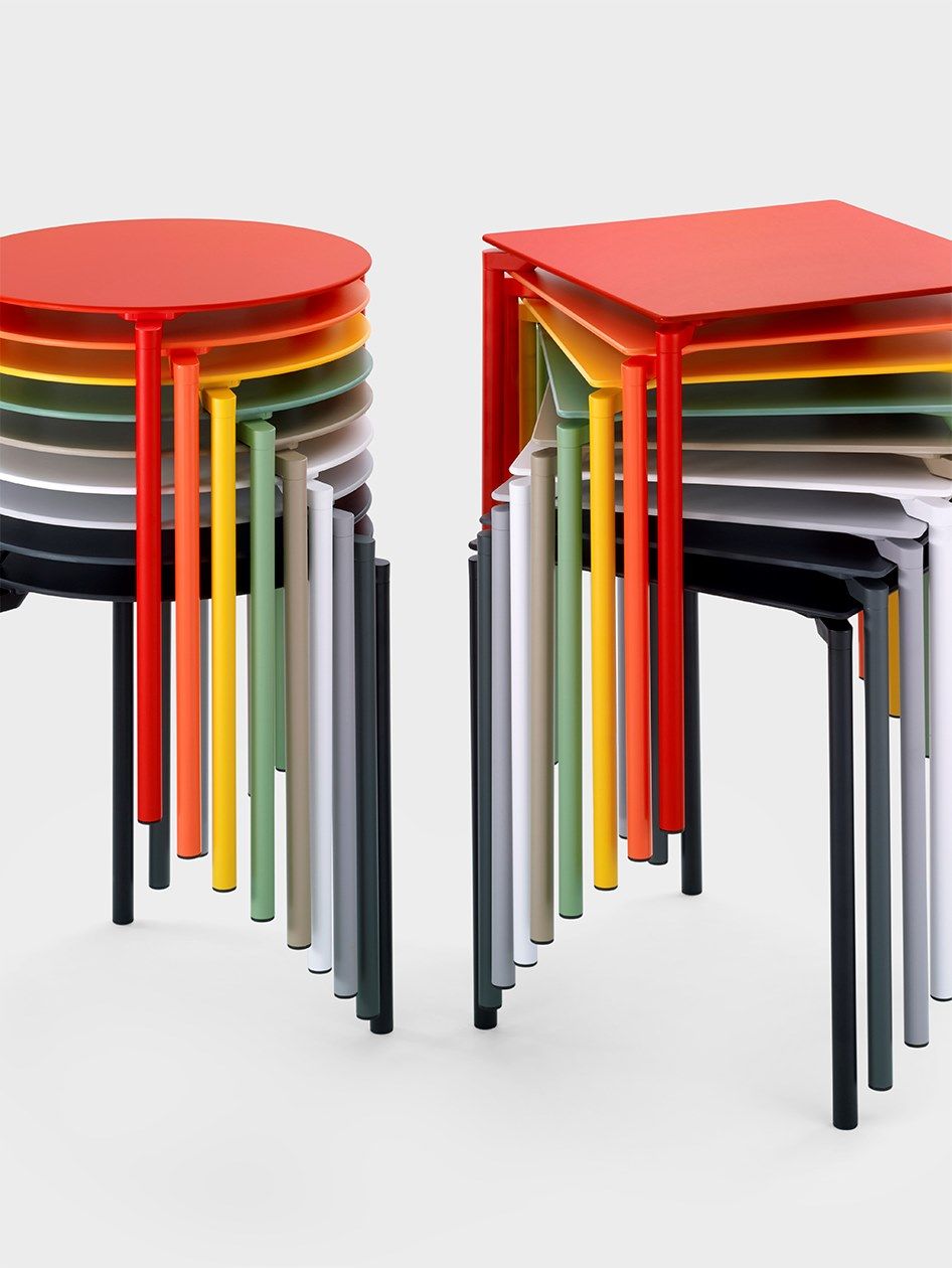 FELIX | Table Stackable round metal table By Viganò