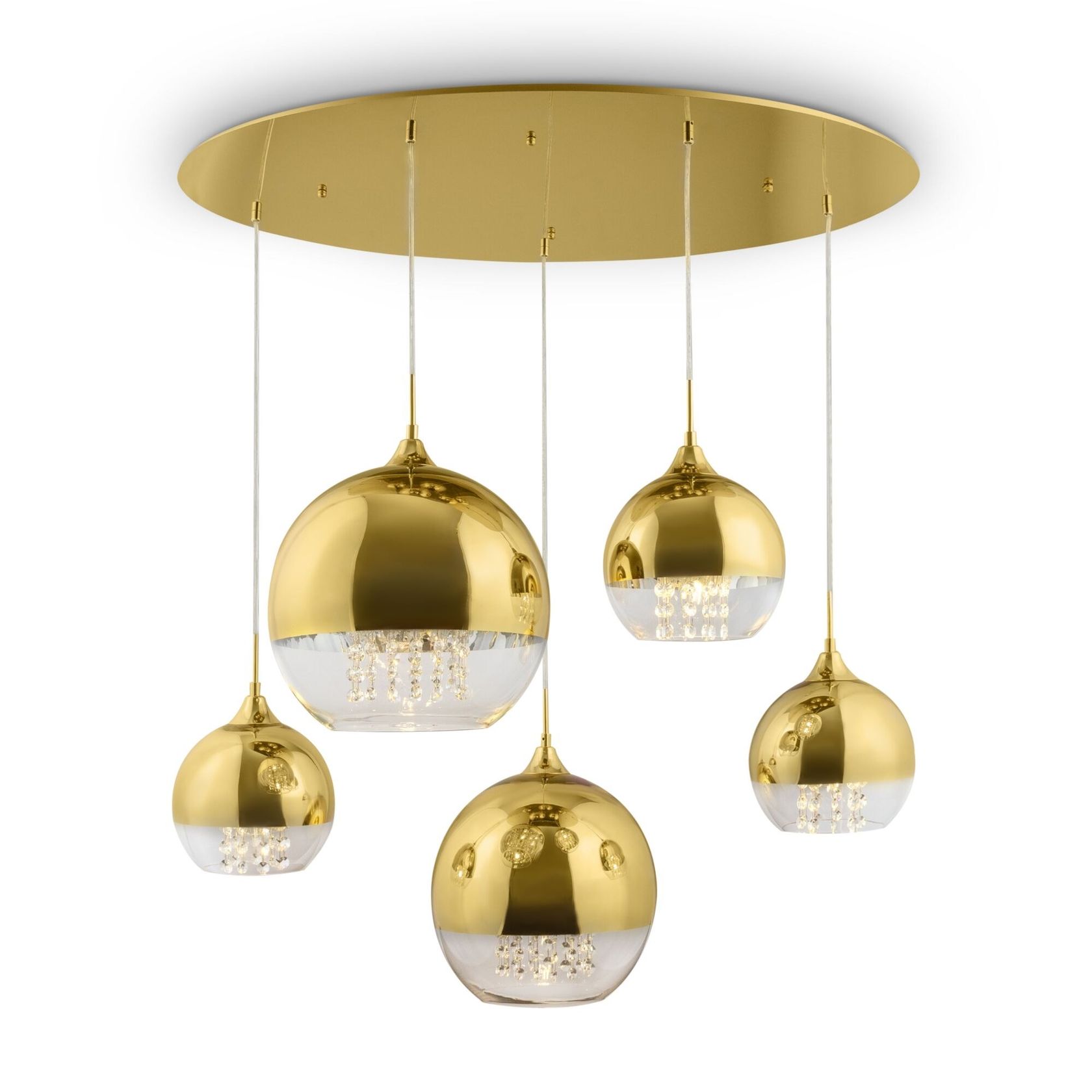 FERMI Metal pendant lamp with crystals By MAYTONI