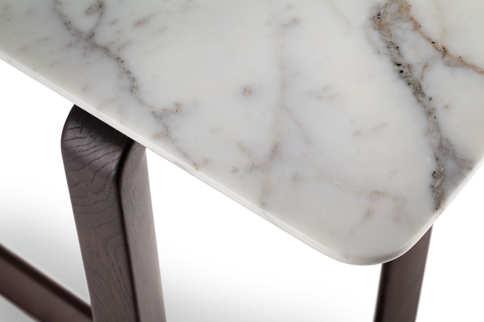 FIDELIO Rectangular wooden and marble console table By Poltrona Frau ...