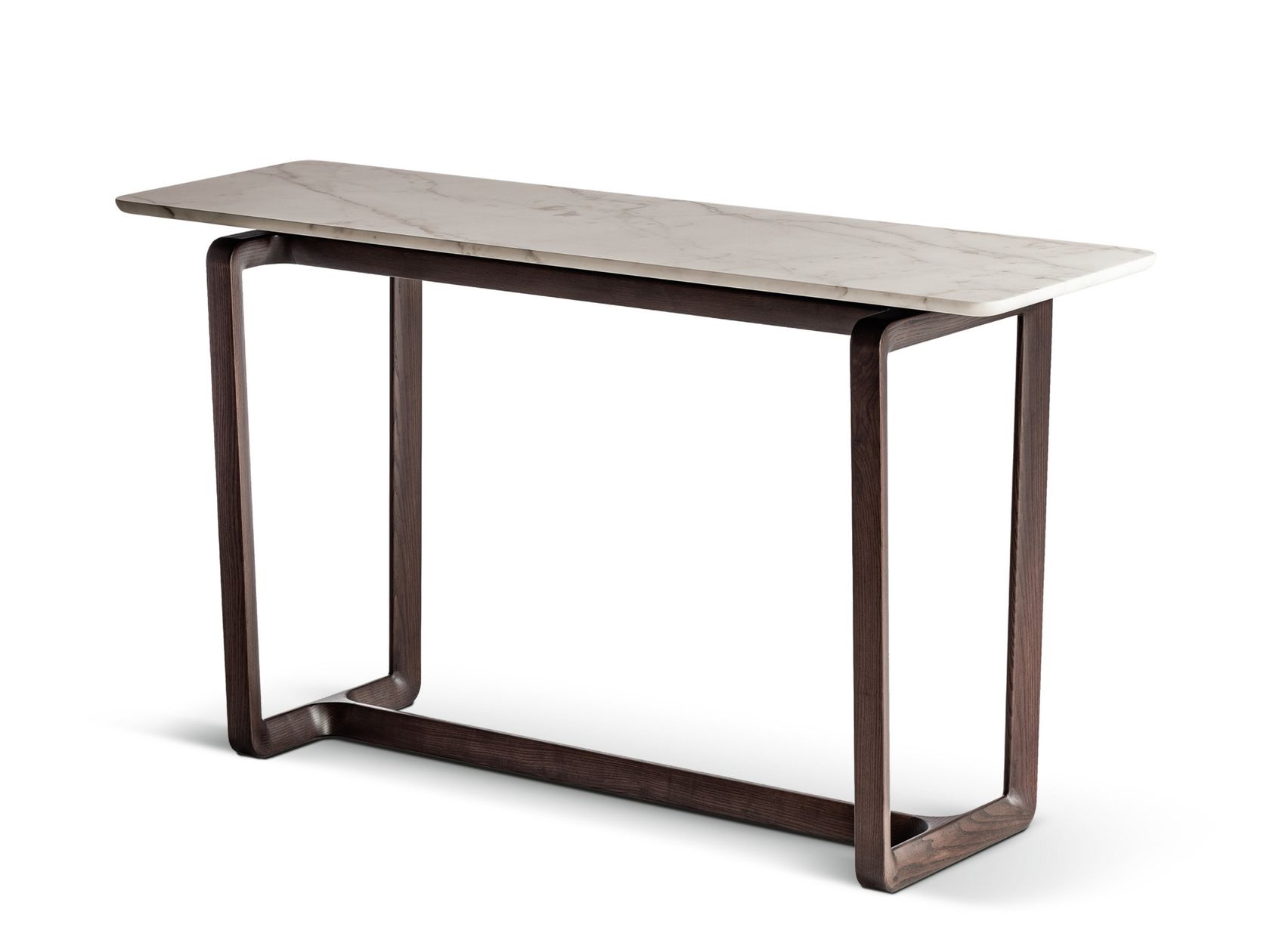 FIDELIO Rectangular wooden and marble console table By Poltrona Frau ...