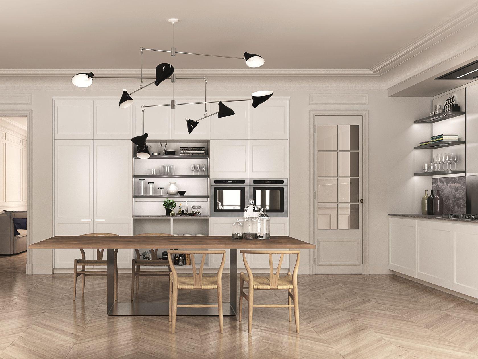 FILÒ | Linear kitchen Filò Collection By Euromobil design Roberto Gobbo