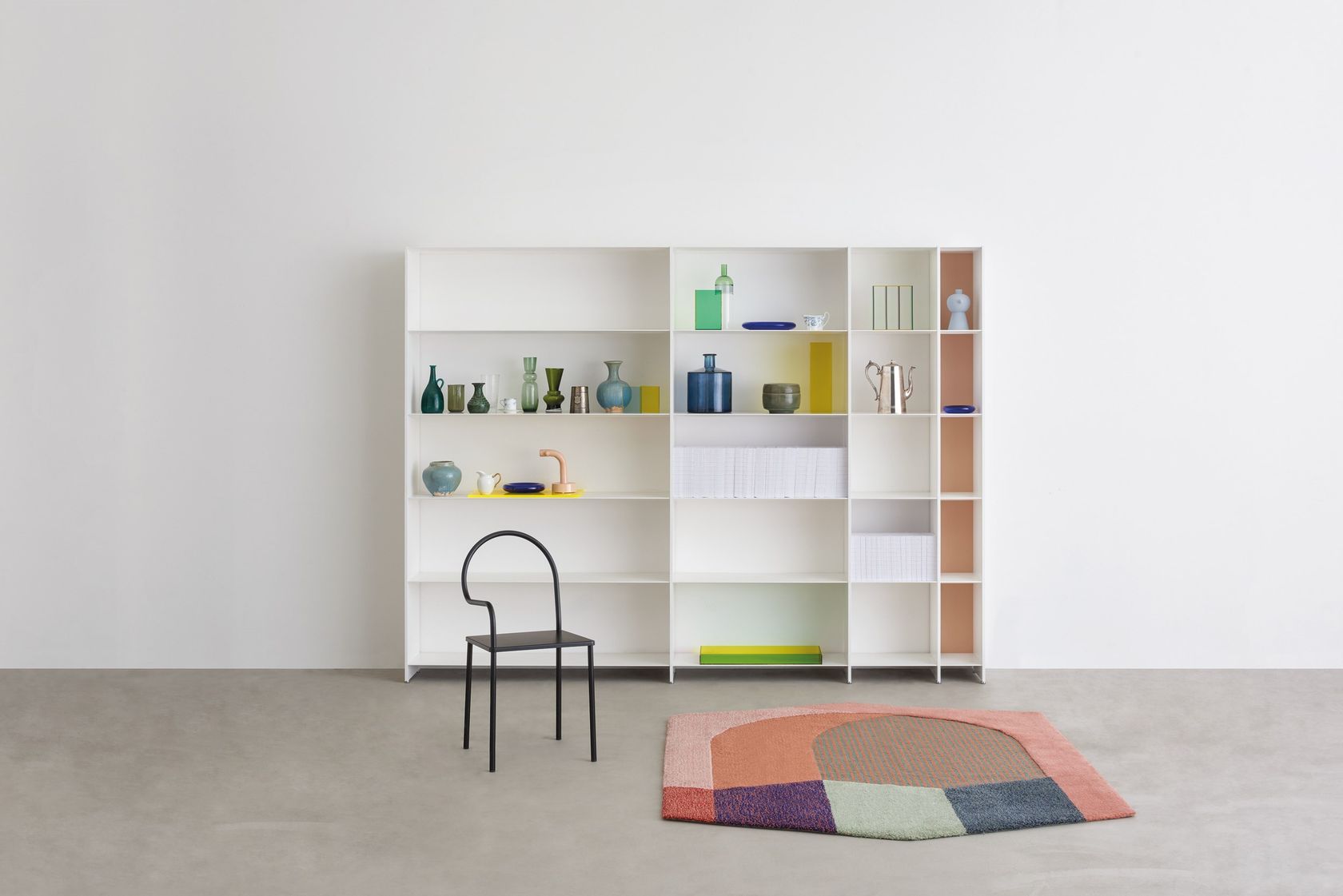 Scaffale componibile in alluminio estruso FILL By Desalto design Aldo Greco